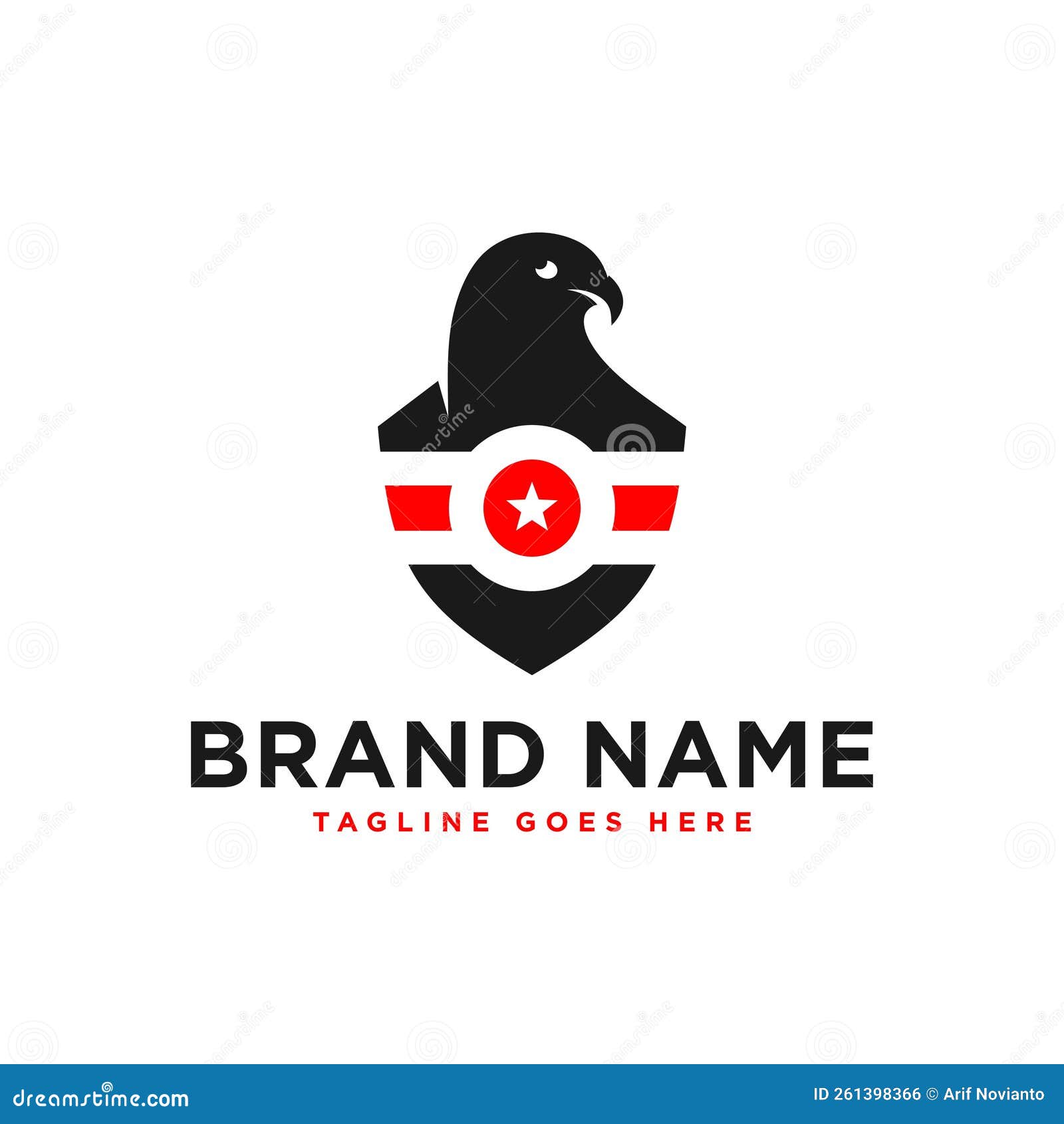 Eagle Head Shield Vector Illustration Logo Stock Vector - Illustration ...
