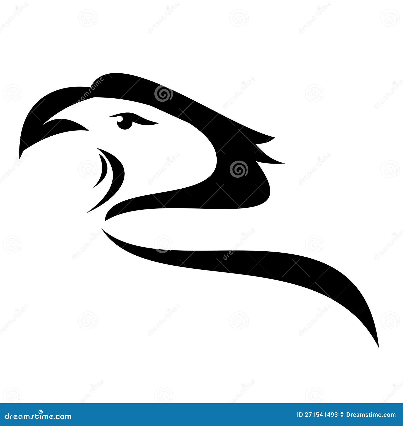 Stylized Bald Eagle Bird Icon Illustration Stock Vector - Illustration ...