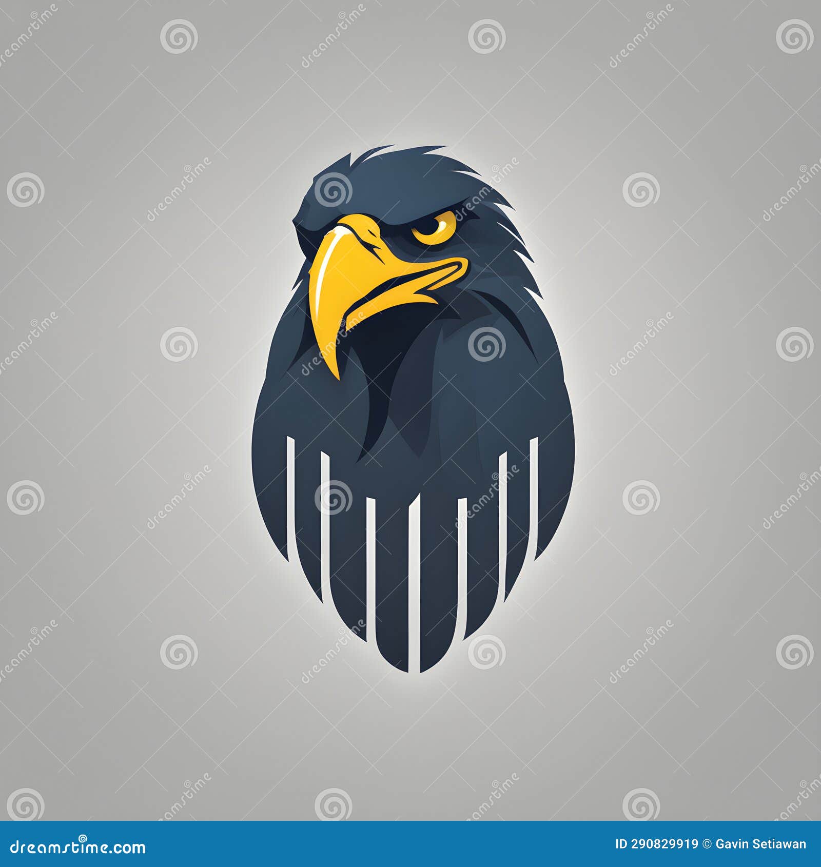 Bald eagle simple logo stock illustration. Illustration of wing - 290829919