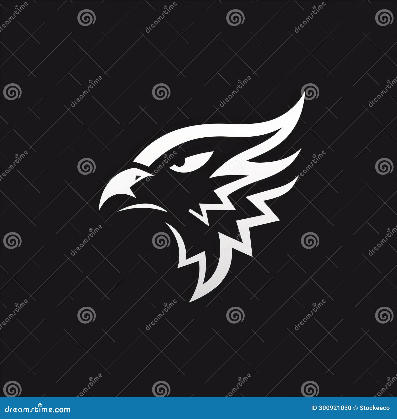 Eagle Helmet Logo Template with Ominous Vibe Stock Illustration ...