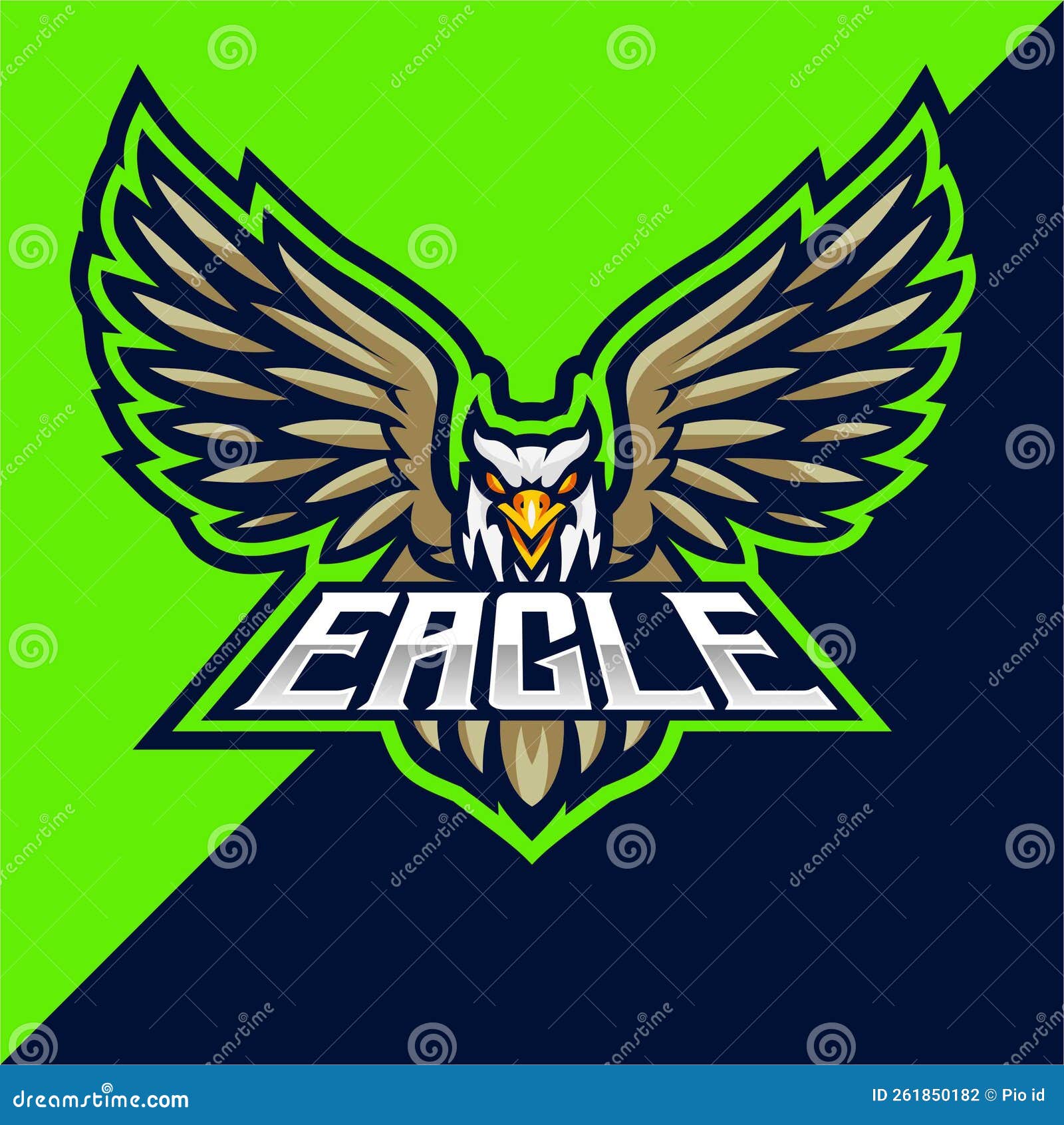 EAGLE High School Mascot stock vector. Illustration of comics - 261850182
