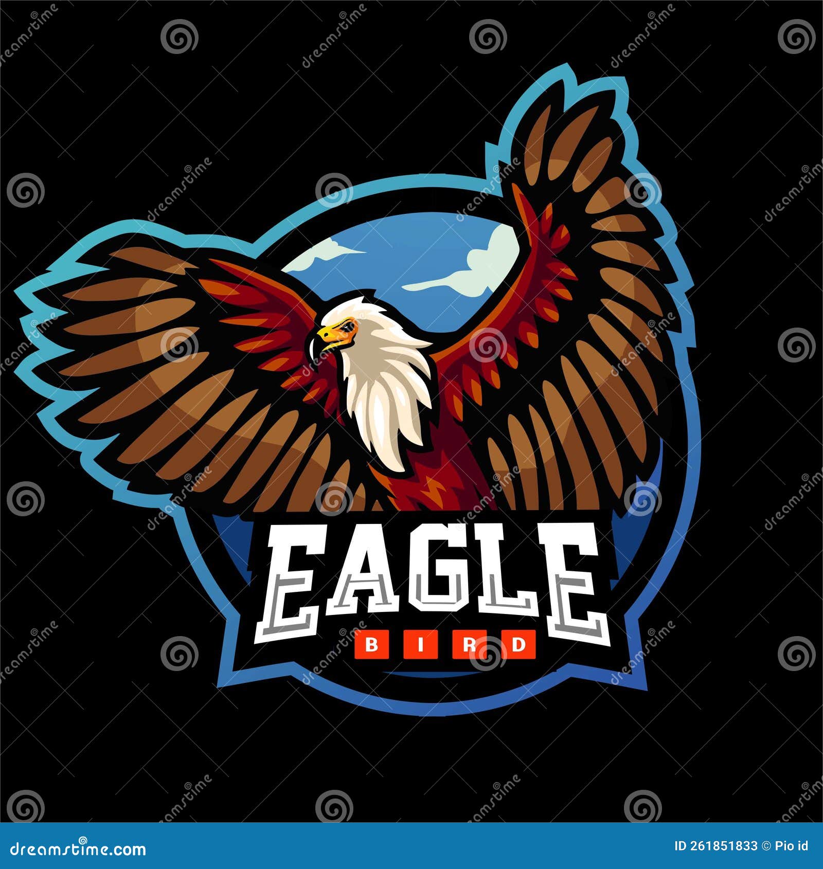 EAGLE High School Mascots stock vector. Illustration of signage - 261851833