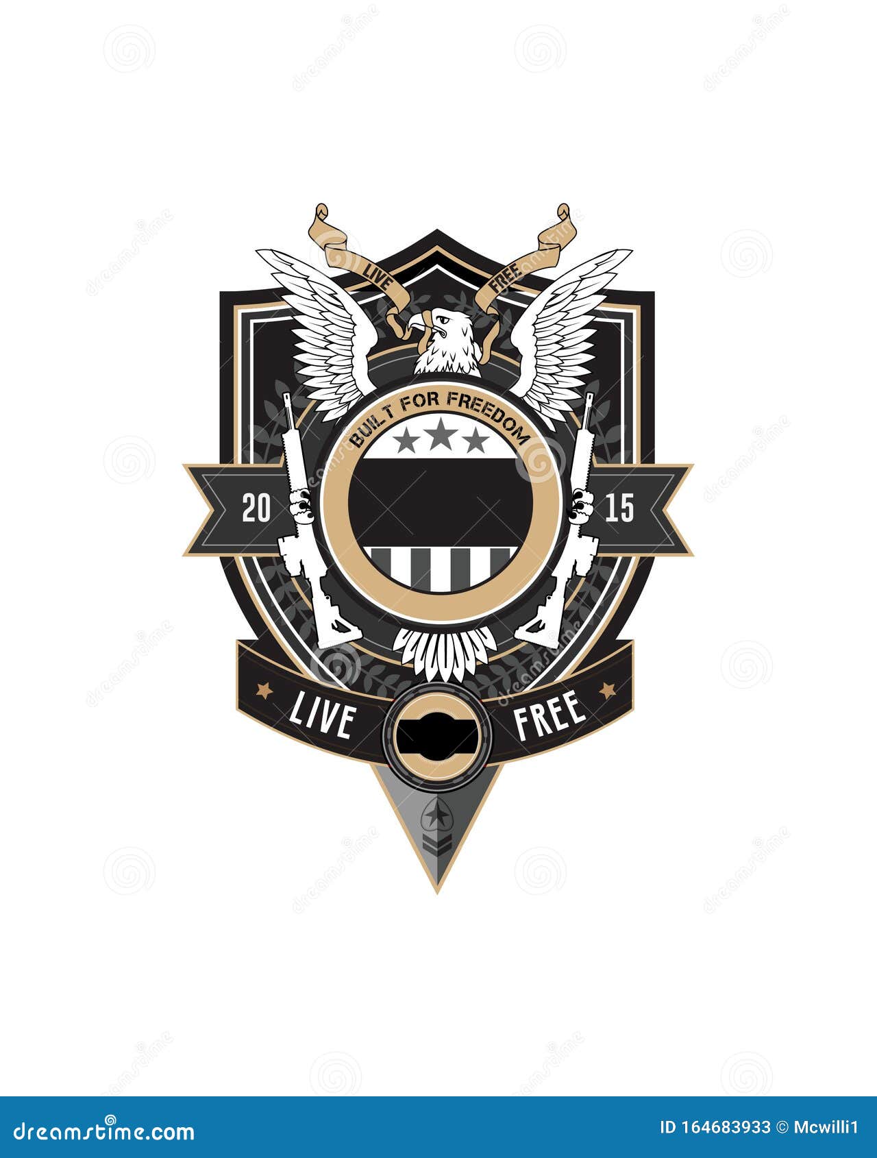 Eagle And Ribbons Vector Illustration | CartoonDealer.com #3224618