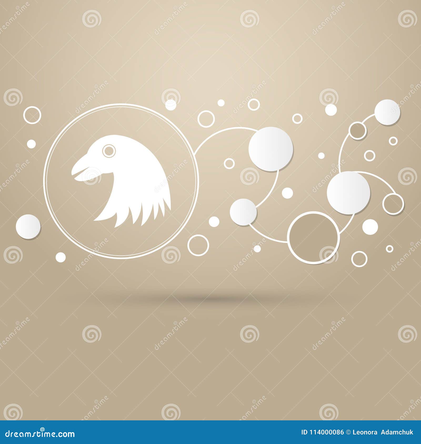 Eagle Icon on a Brown Background with Elegant Style and Modern Design ...