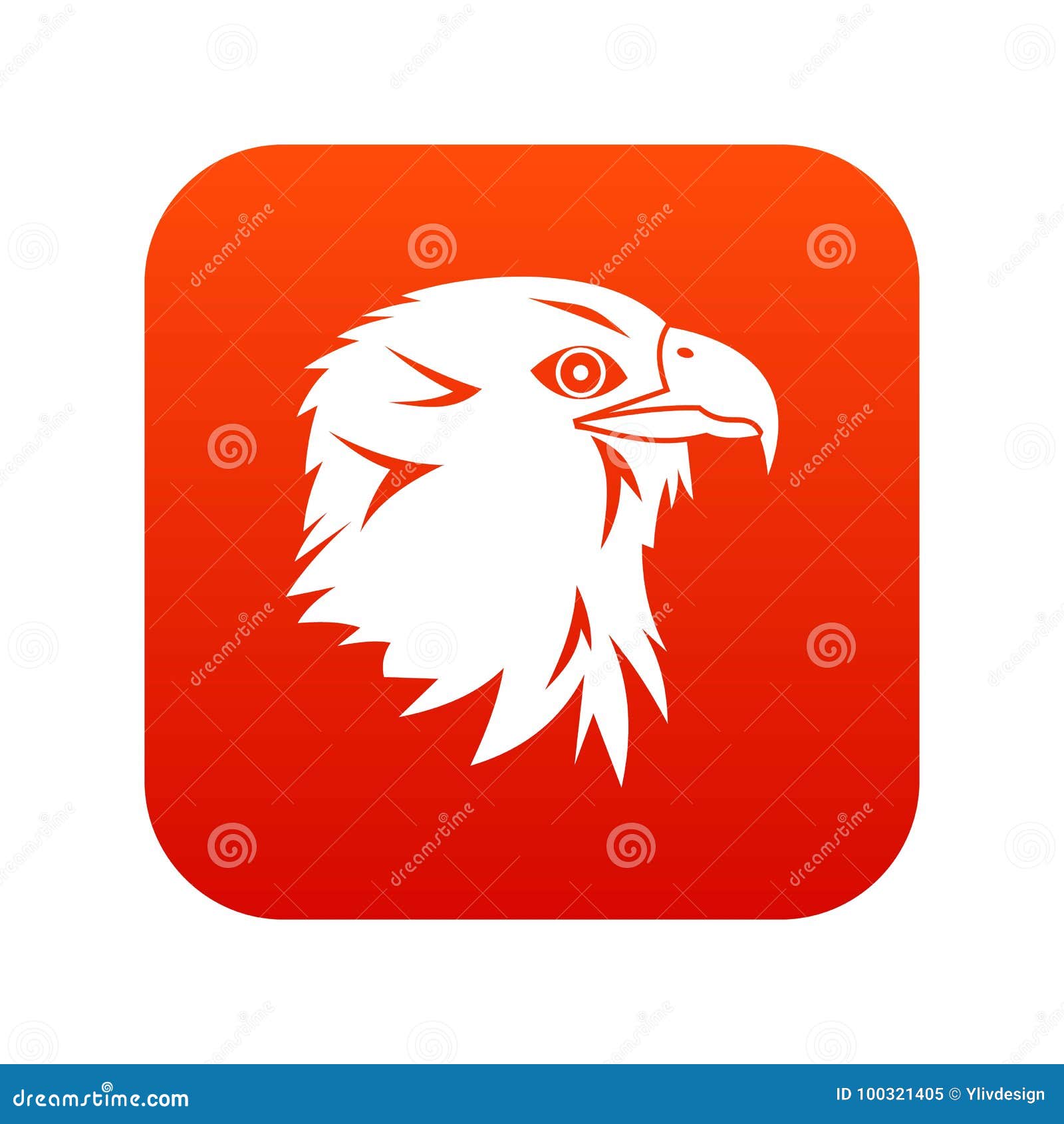 Eagle icon digital red stock vector. Illustration of insignia - 100321405