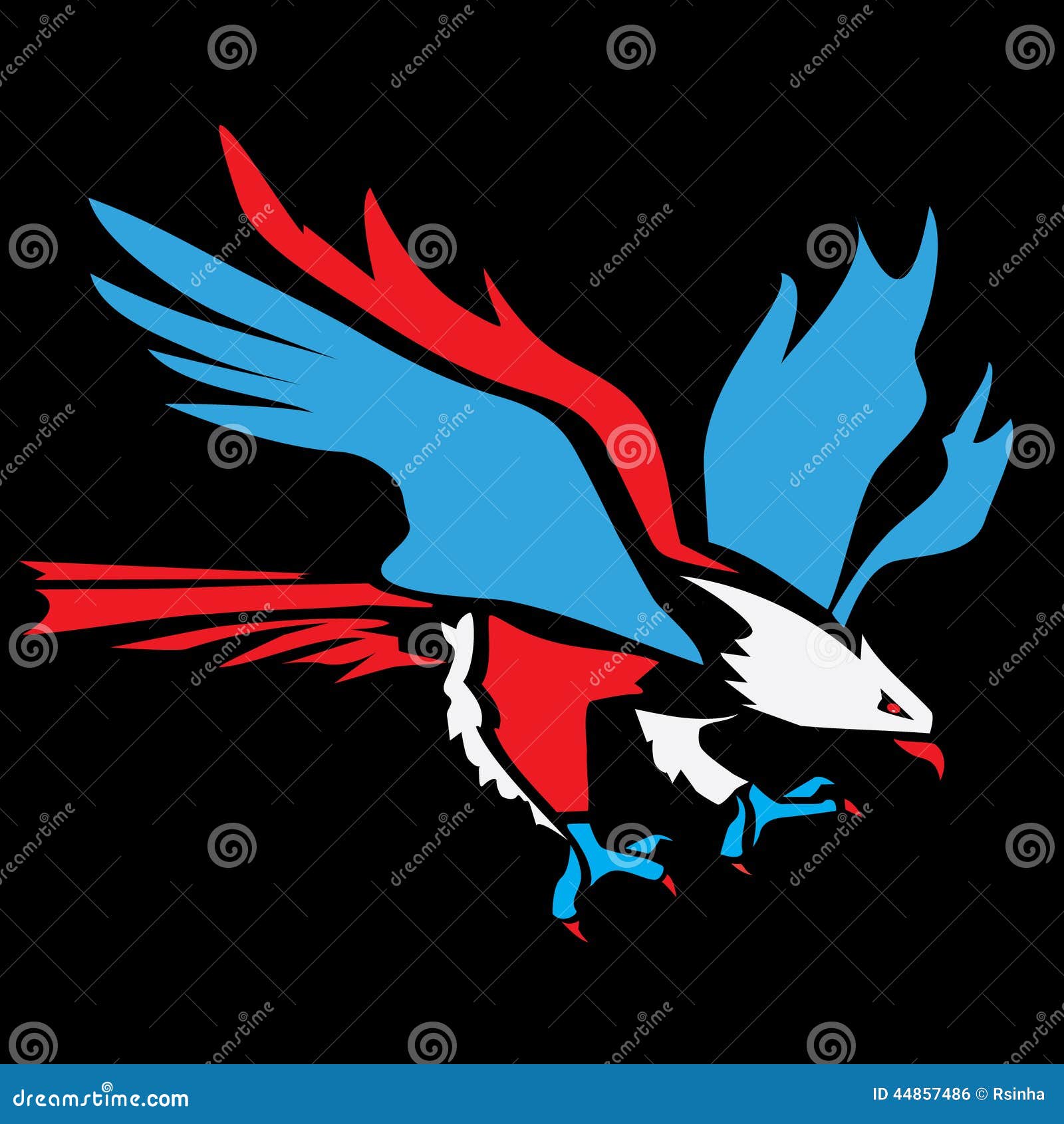 Eagle Icon Stylized Silhouette Stock Vector - Illustration of freedom ...