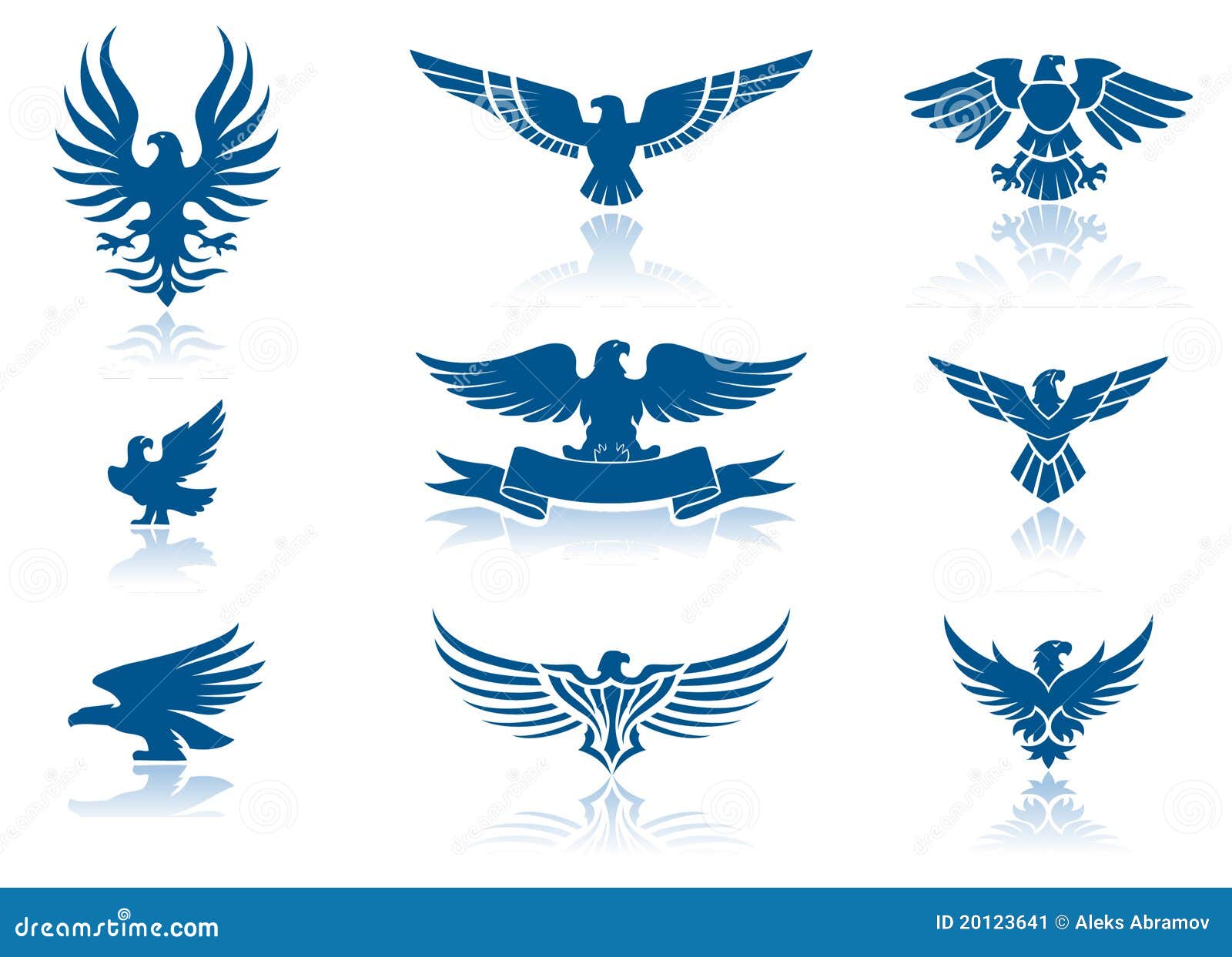 Eagle icons stock vector. Illustration of design, isolated - 20123641