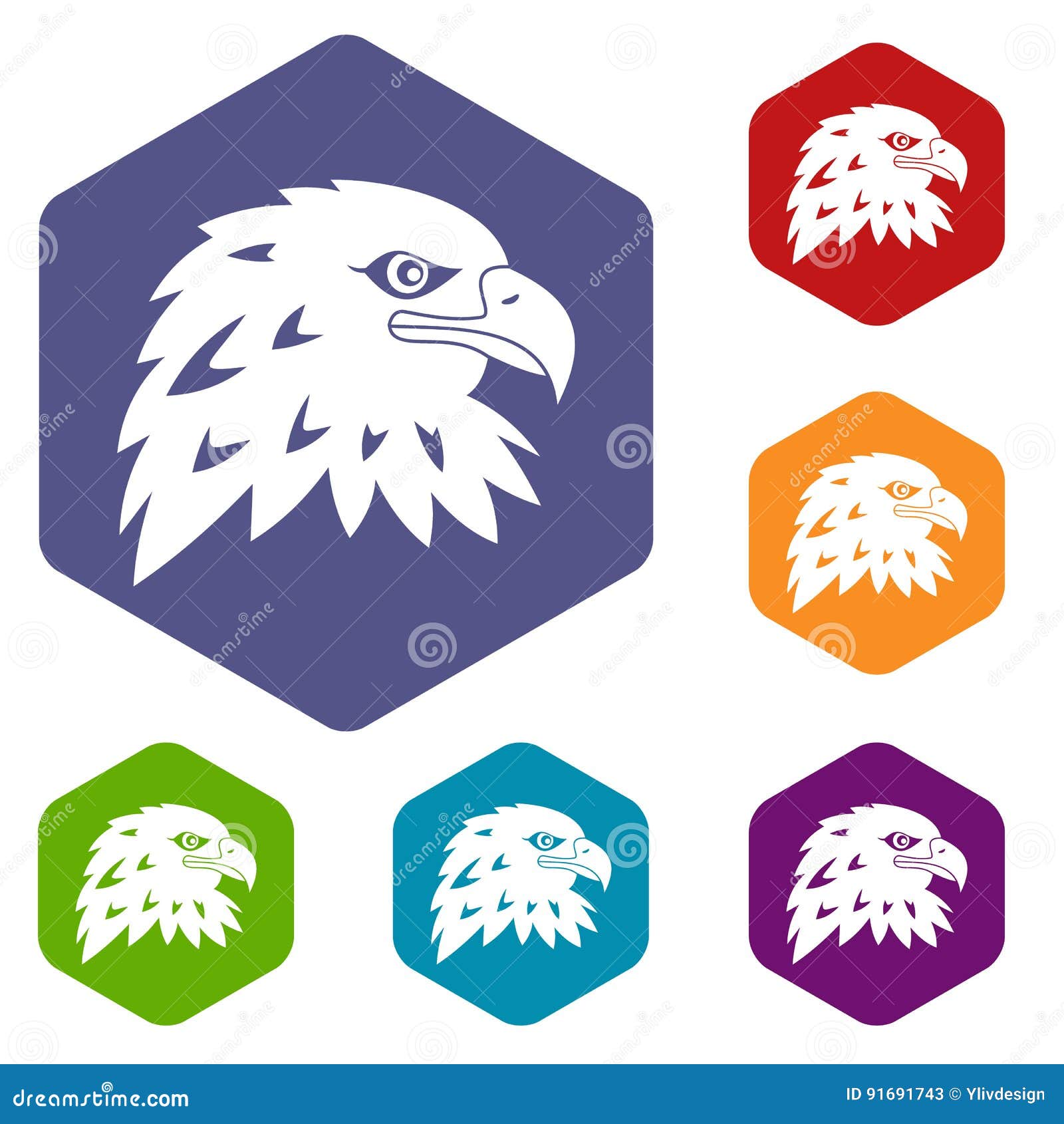 Eagle icons set hexagon stock vector. Illustration of nature - 91691743 Eagle icons set hexagon stock vector. Illustration of nature - 91691743