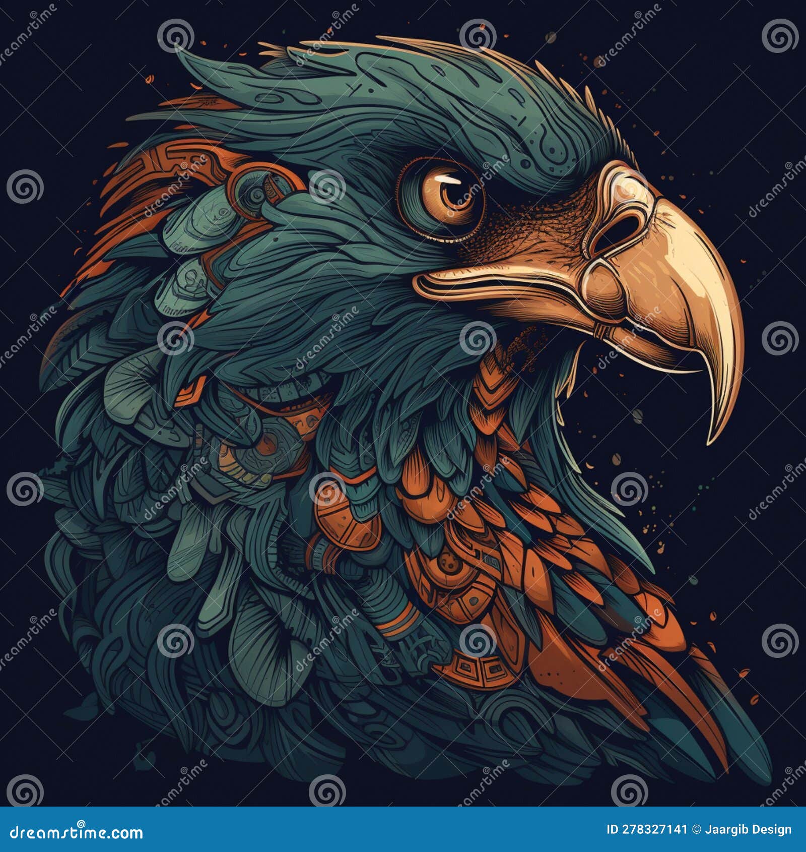 Eagle illustration stock illustration. Illustration of graphic - 278327141