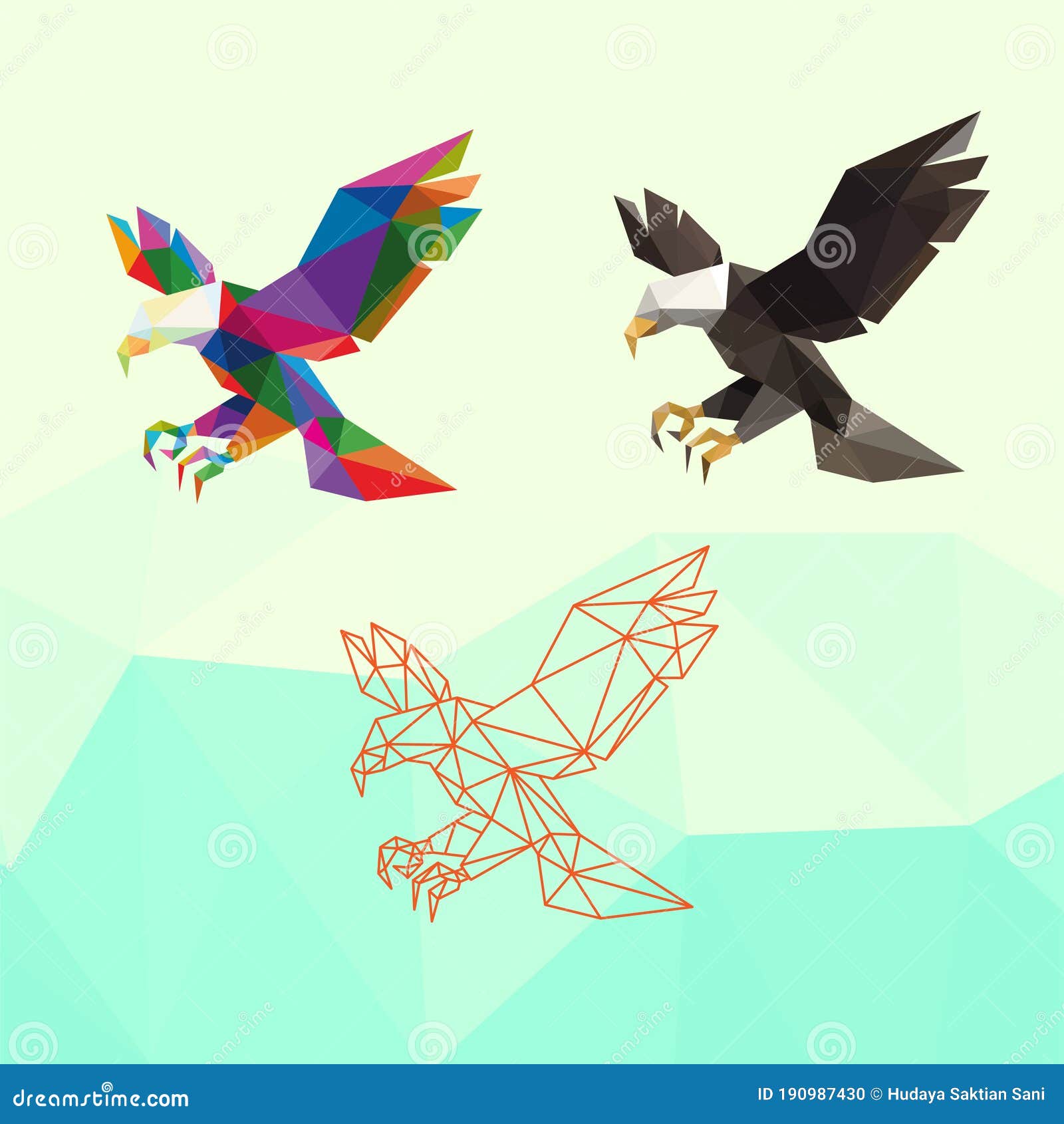 EAGLE ILLUSTRATION with POLYGONAL TRIANGLE STYLE Stock Vector ...