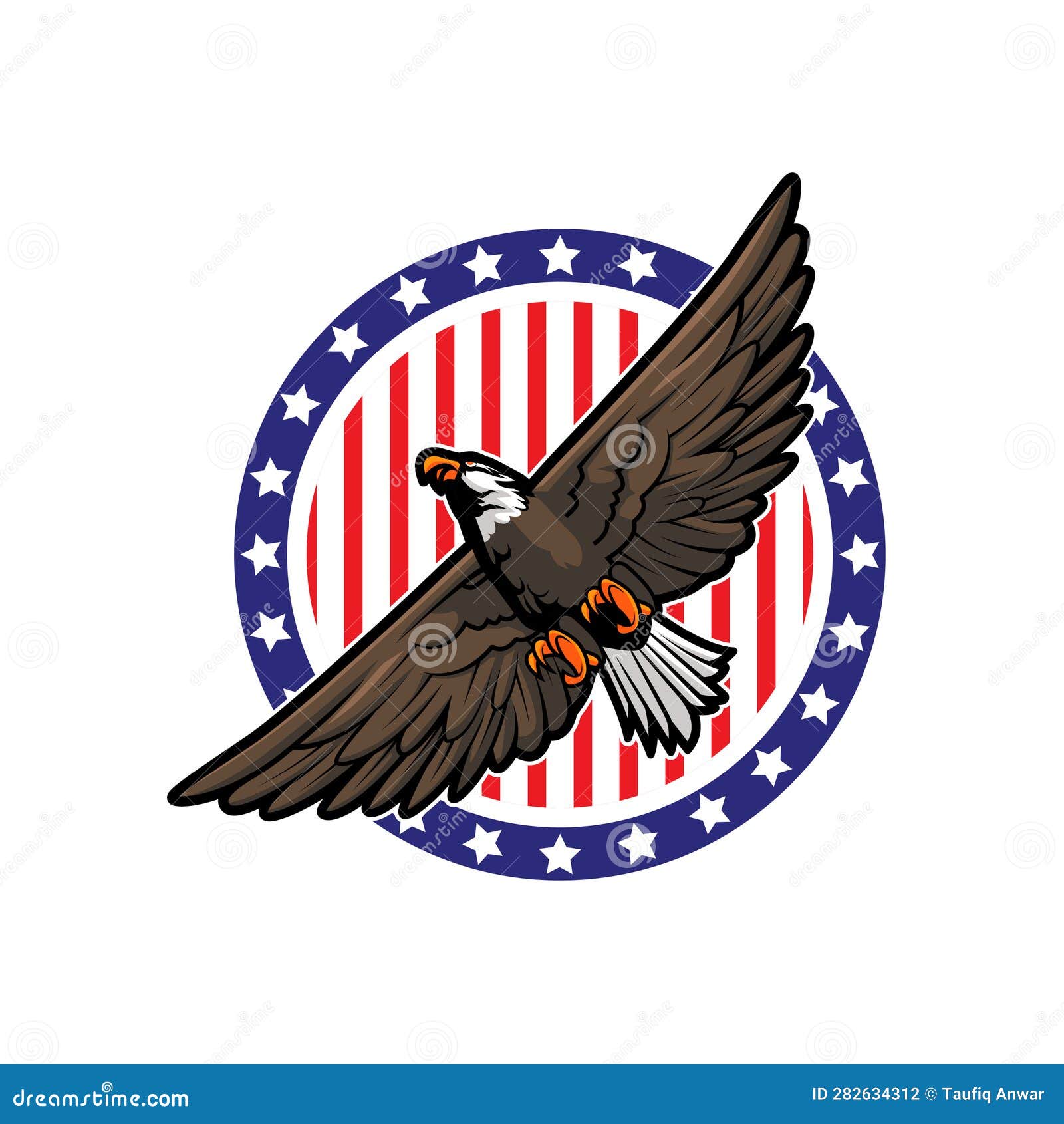 Eagle Illustration Simple Vector Design Stock Vector - Illustration of ...