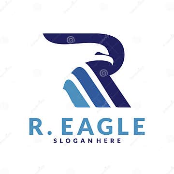 Eagle with Initial R Logo Vector Stock Vector - Illustration of modern ...
