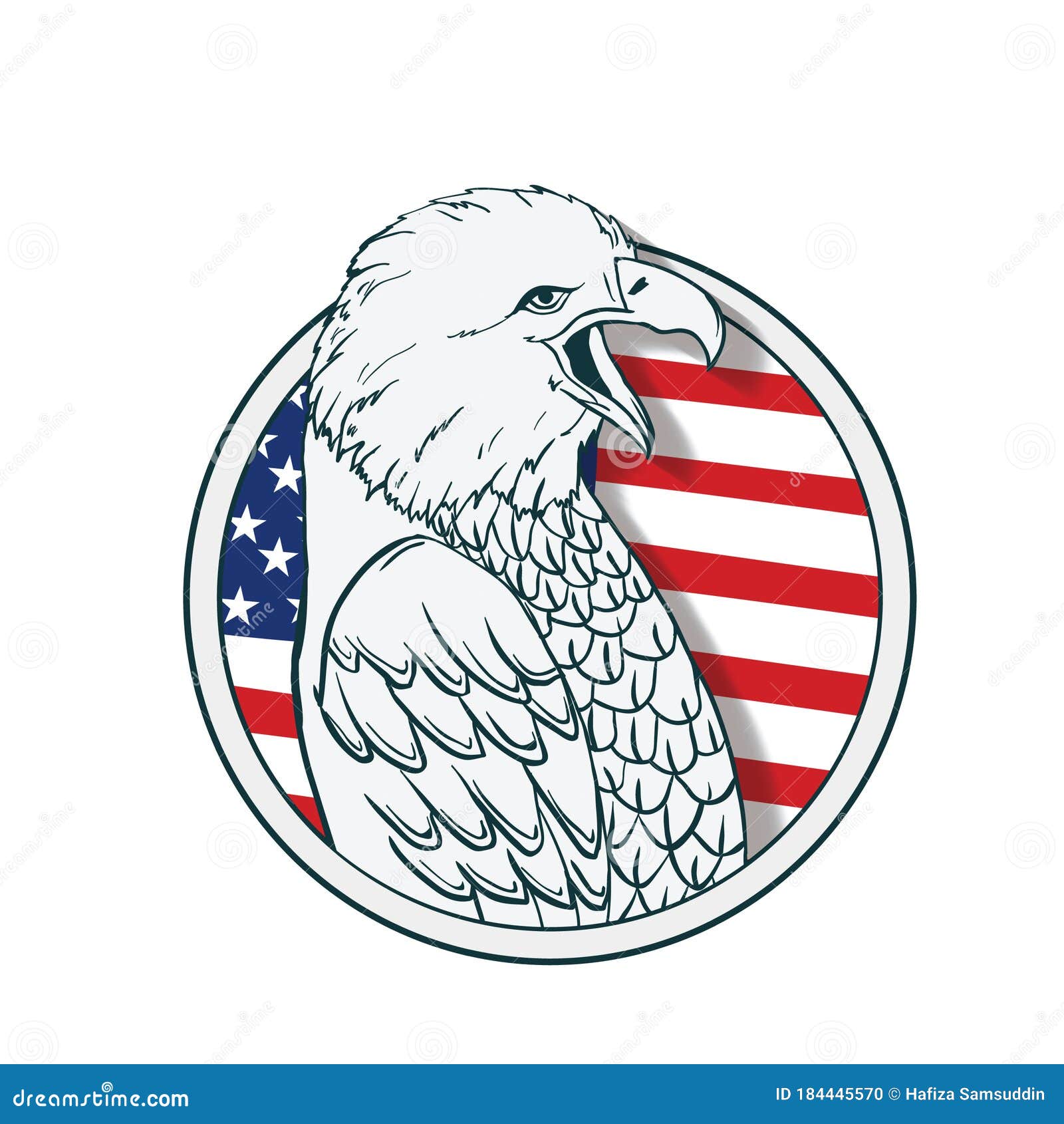 Eagle Label. Vector Illustration Decorative Background Design Stock ...