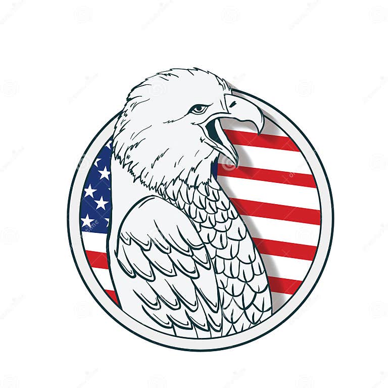 Eagle Label. Vector Illustration Decorative Background Design Stock ...