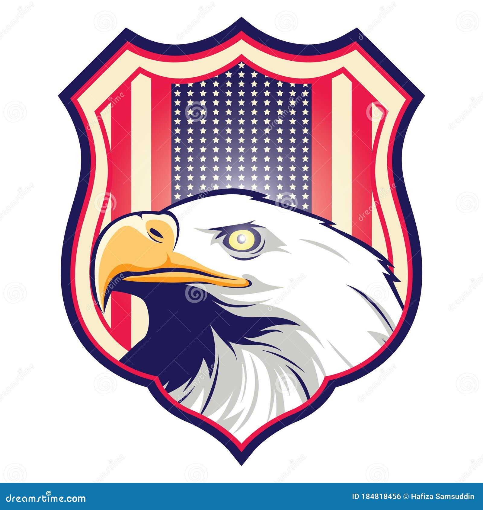 Eagle Label. Vector Illustration Decorative Background Design Stock ...