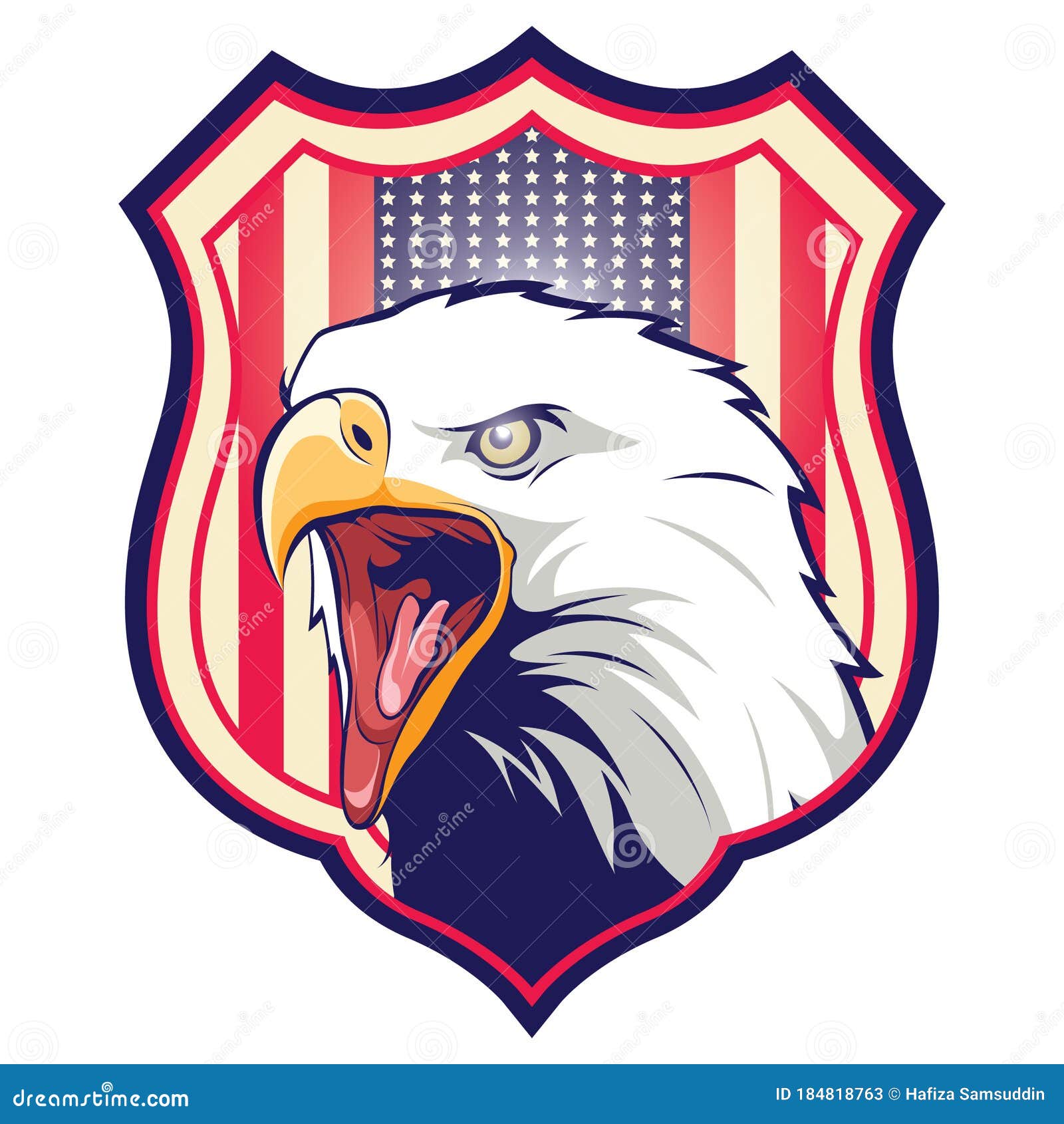 Eagle Label. Vector Illustration Decorative Background Design Stock ...