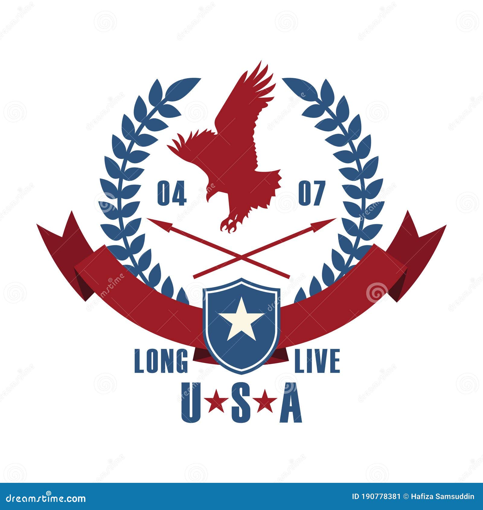 Eagle Label. Vector Illustration Decorative Design Stock Vector ...