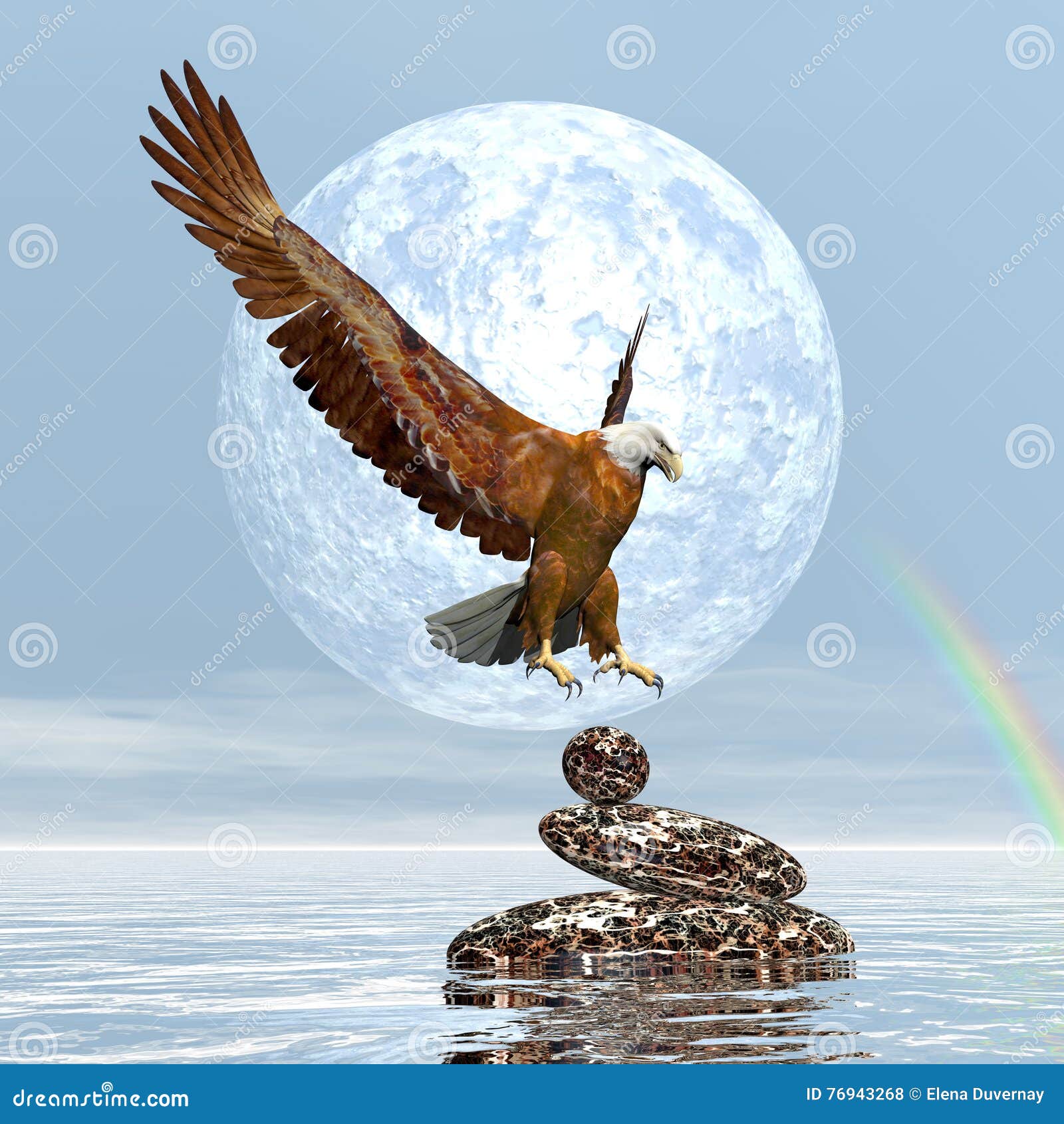 Eagle Landing On The Moon