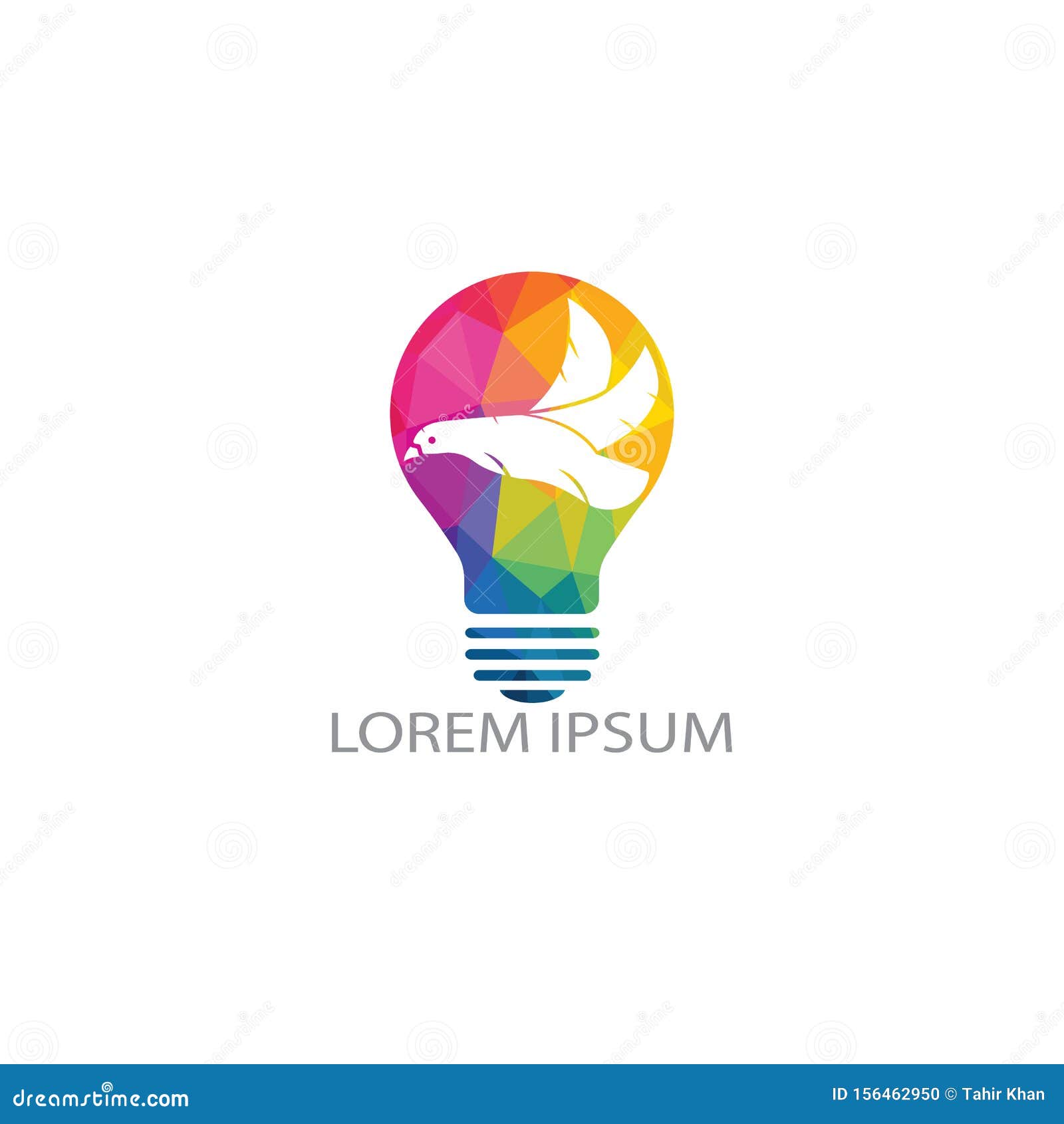 Eagle Light Bulb Logo Design. Stock Vector - Illustration of force ...