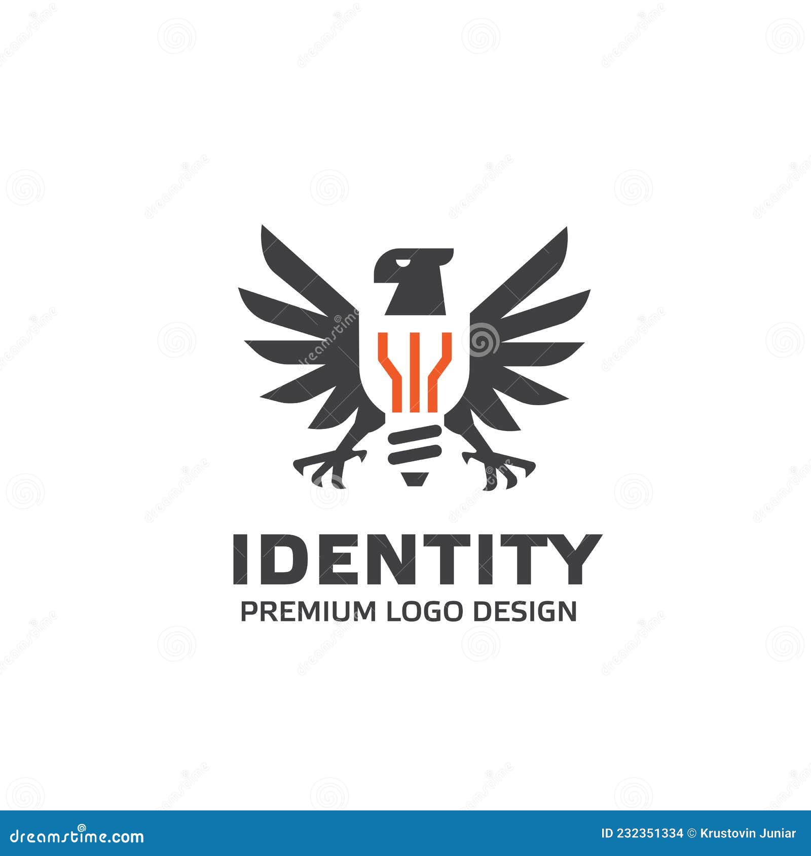 Eagle Light Bulb Logo Design Stock Vector - Illustration of nobility ...