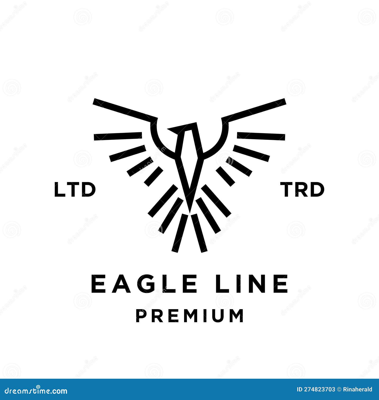 Eagle Line Abstract Logo Icon Design Illustration Stock Illustration ...