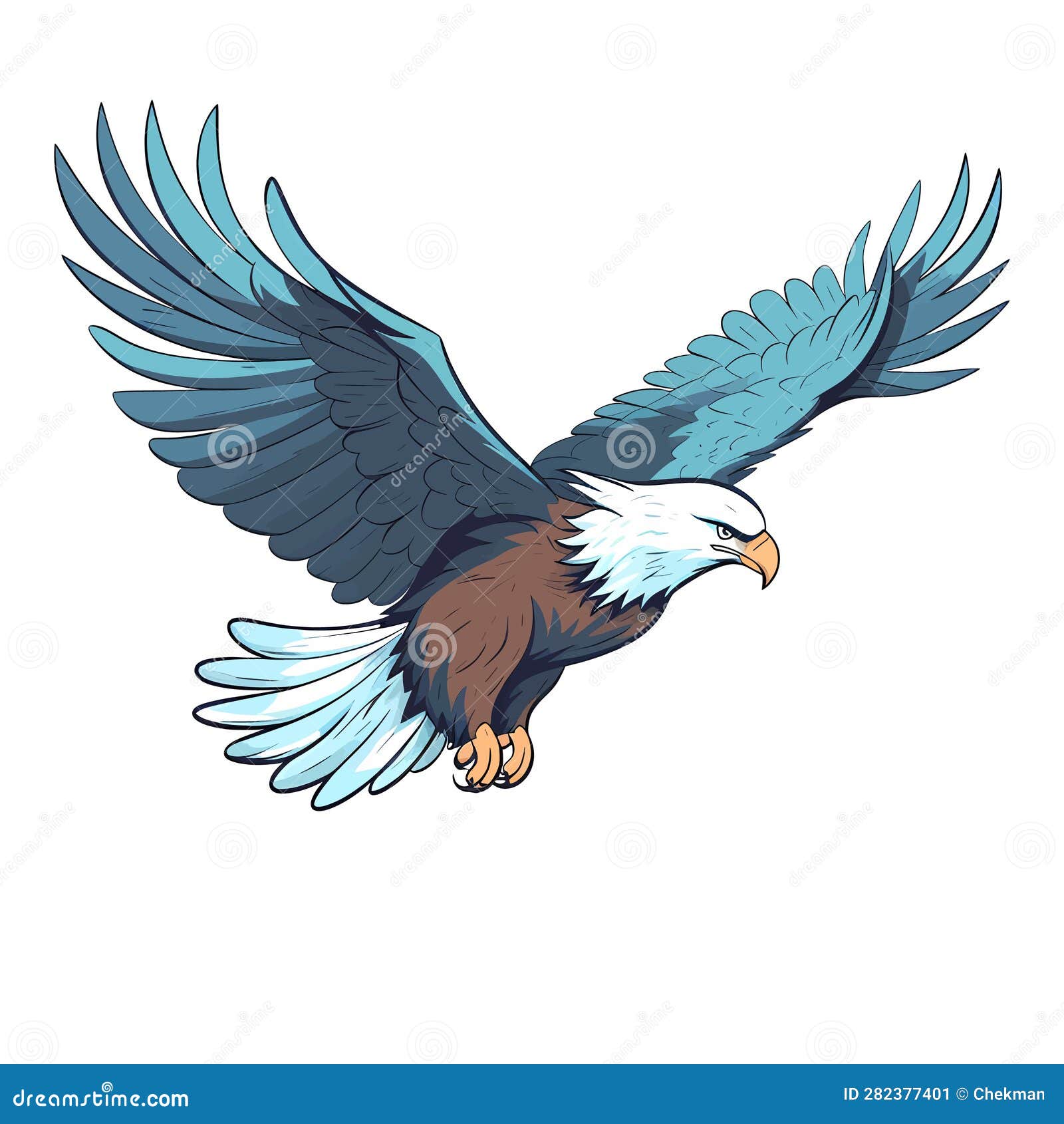 Eagle Logo Design. Image of Flying Eagle. Cute Eagle Emblem. Generated ...