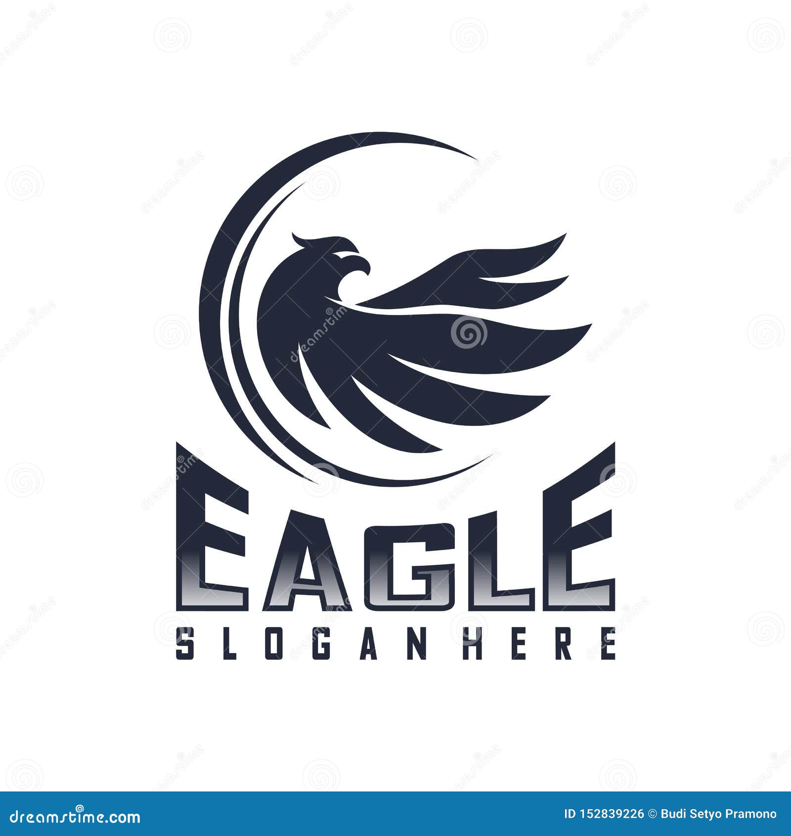 Eagle Logo Design Vector. Flying Eagle Logo Template Stock Vector ...