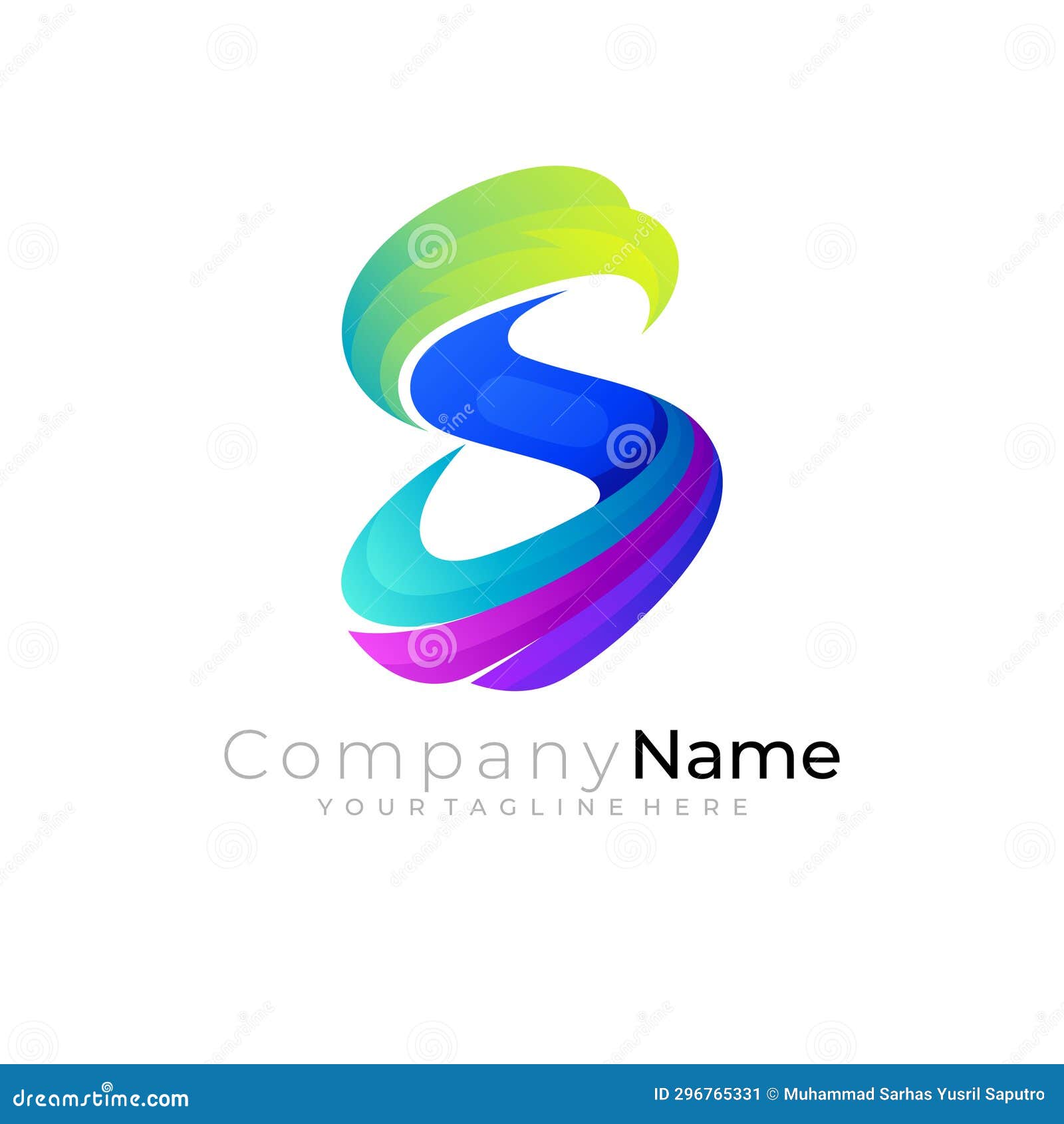 Eagle Logo and Letter S Design Combination, 3d Colorful Stock Vector ...