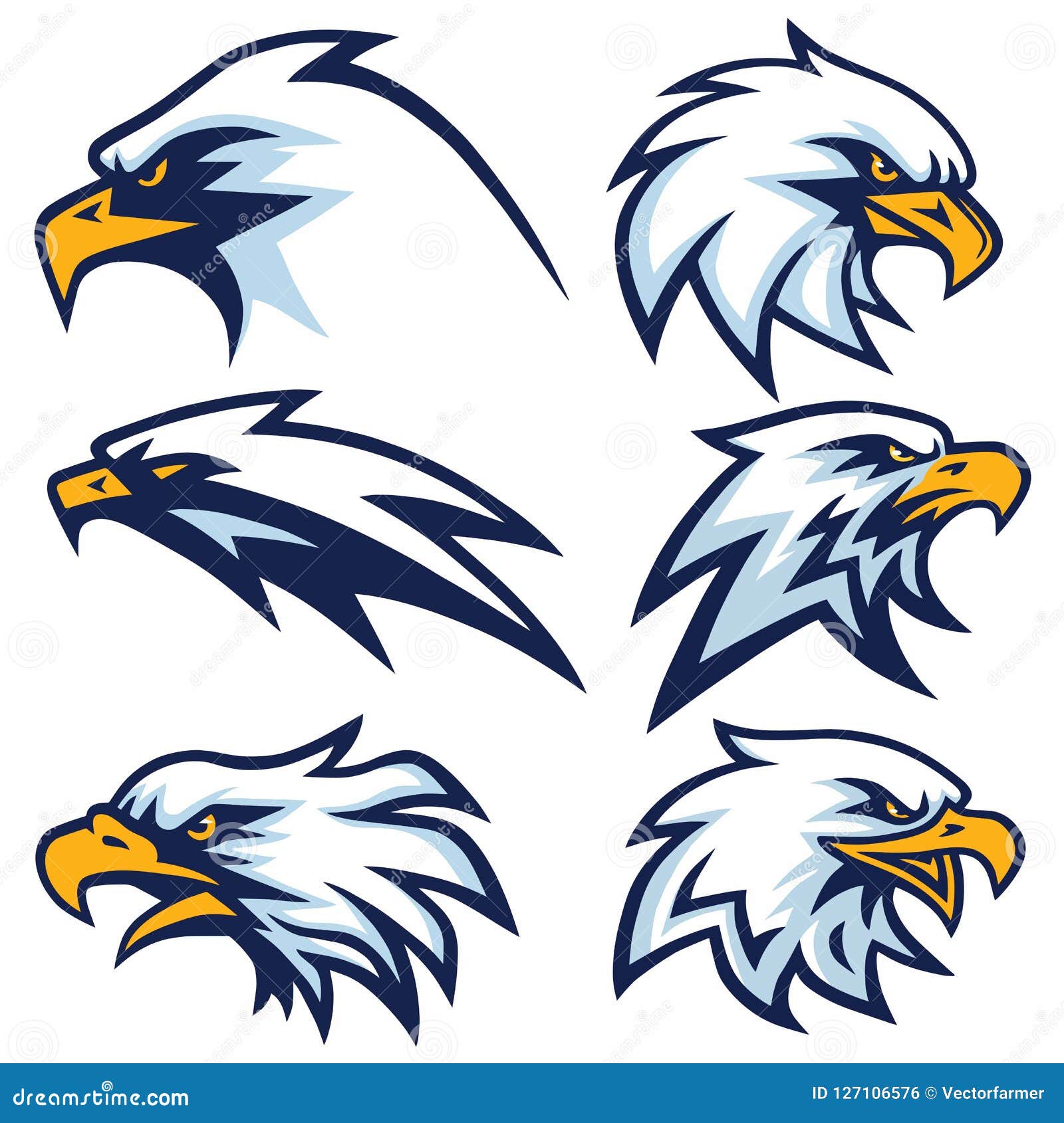 Eagle Logo Set Vector vektor abbildung. Illustration von beliebt ...