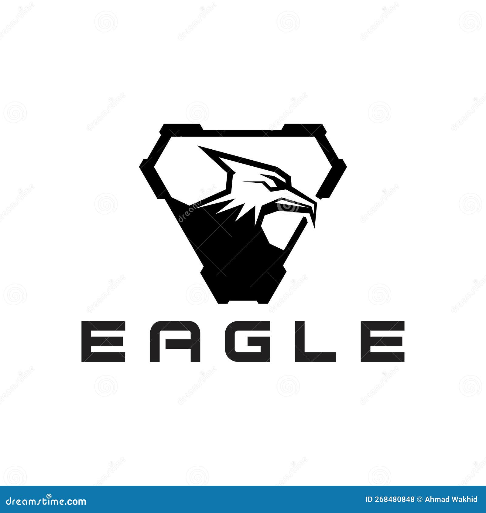 Eagle Logo. Shield Triangle Eagle Vector Logo Design Illustration ...