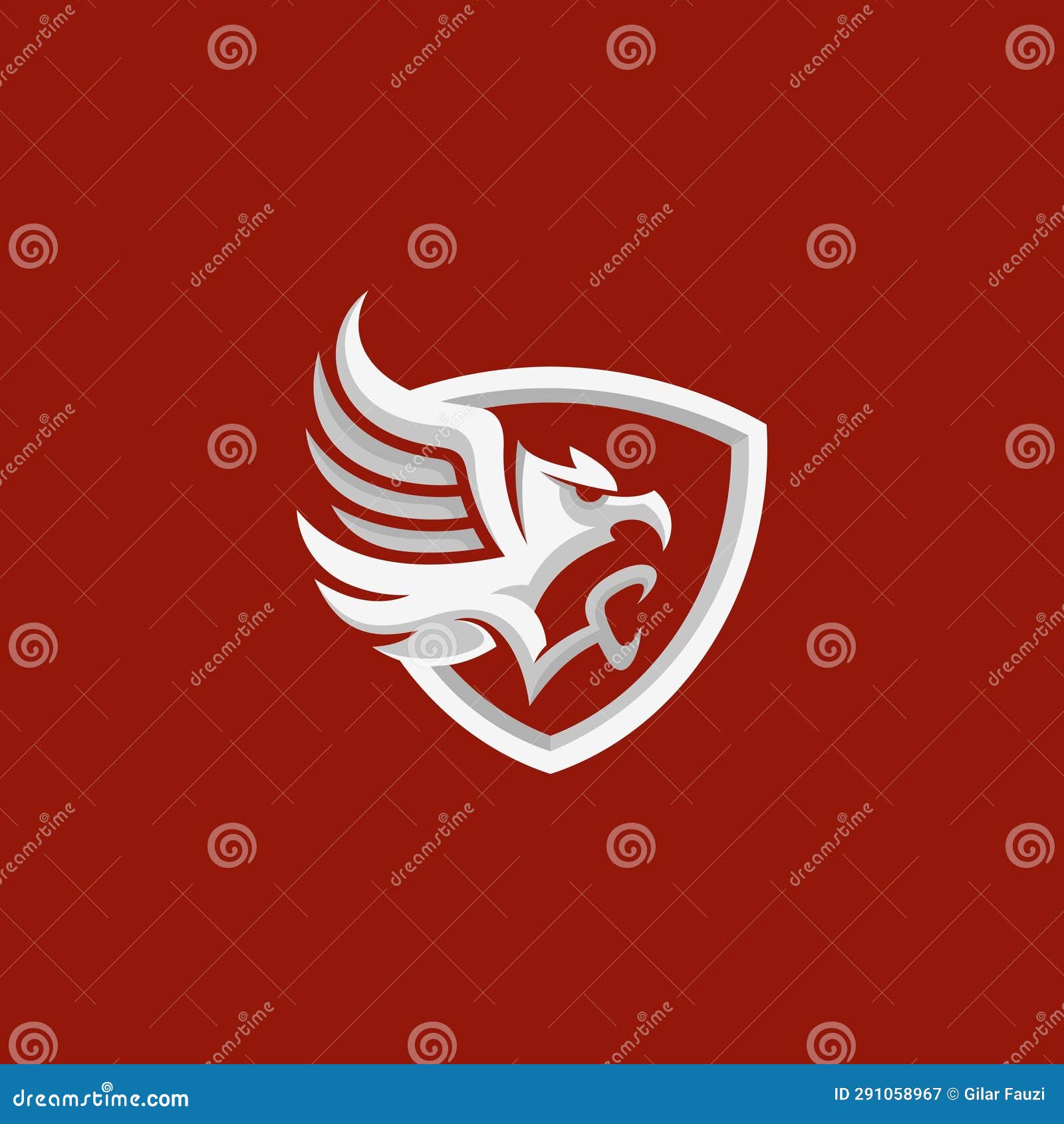 Eagle logo simple stock illustration. Illustration of eagle - 291058967