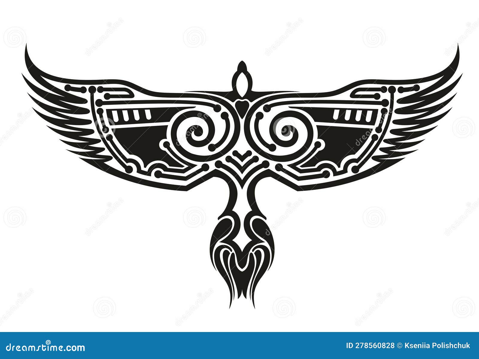 Eagle Logo Template.Vector Illustration, Mayan Aztec Graphic Design ...