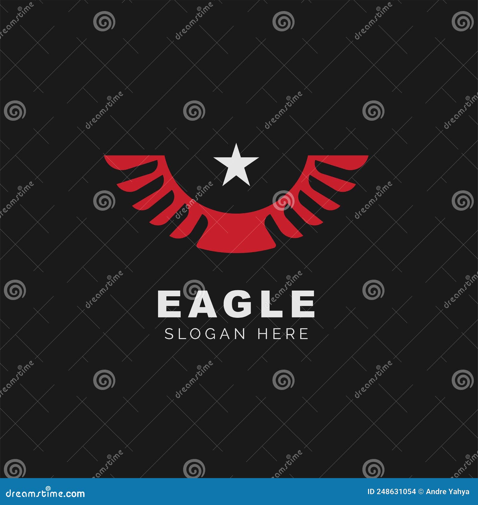 Eagle Logo Template Design Icon Illustration Vector, Stock Vector ...