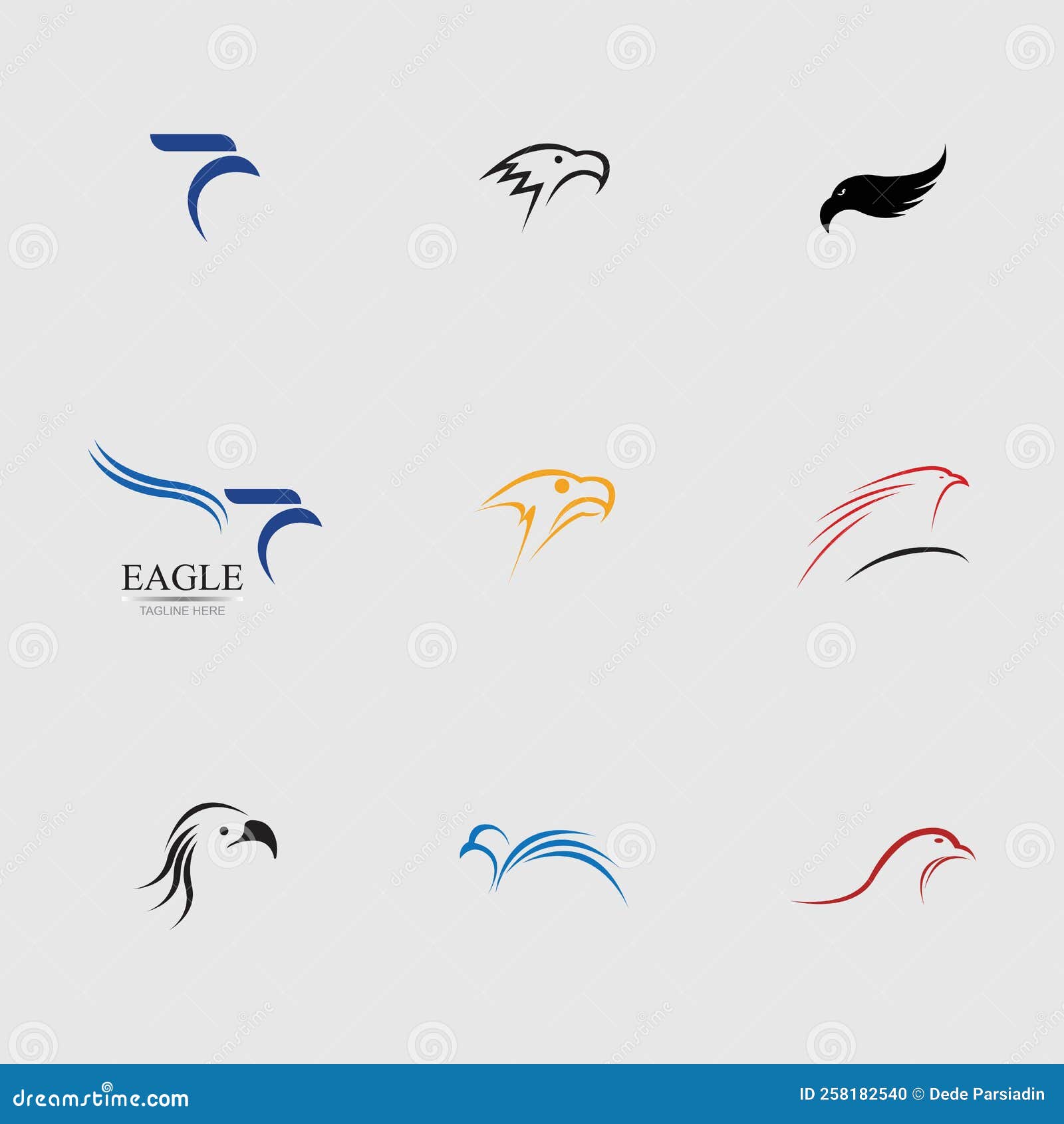 Eagle Logo Vector Illustration Design Template - Vector Stock Vector ...