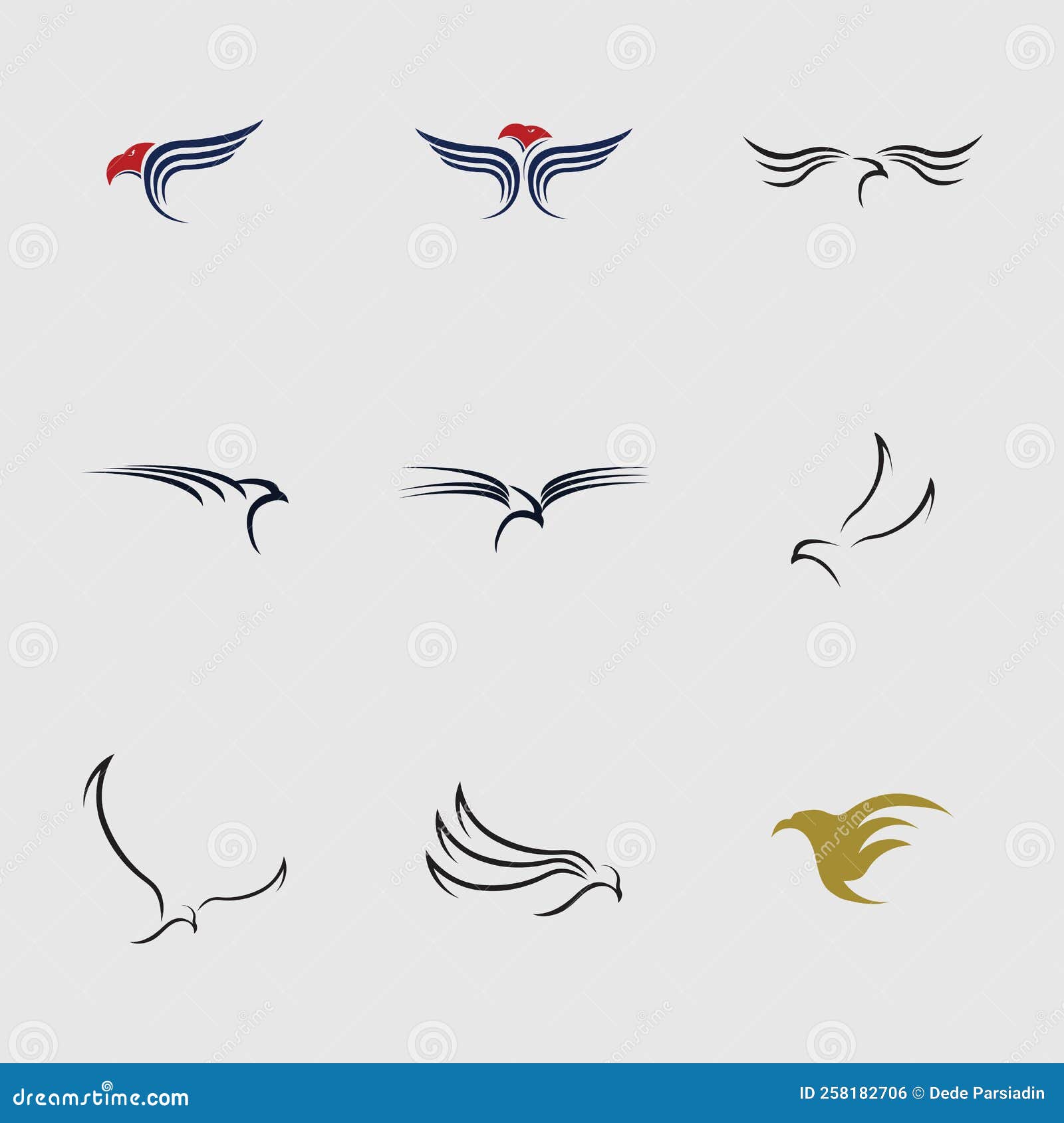 Eagle Logo Vector Illustration Design Template - Vector Stock Vector ...