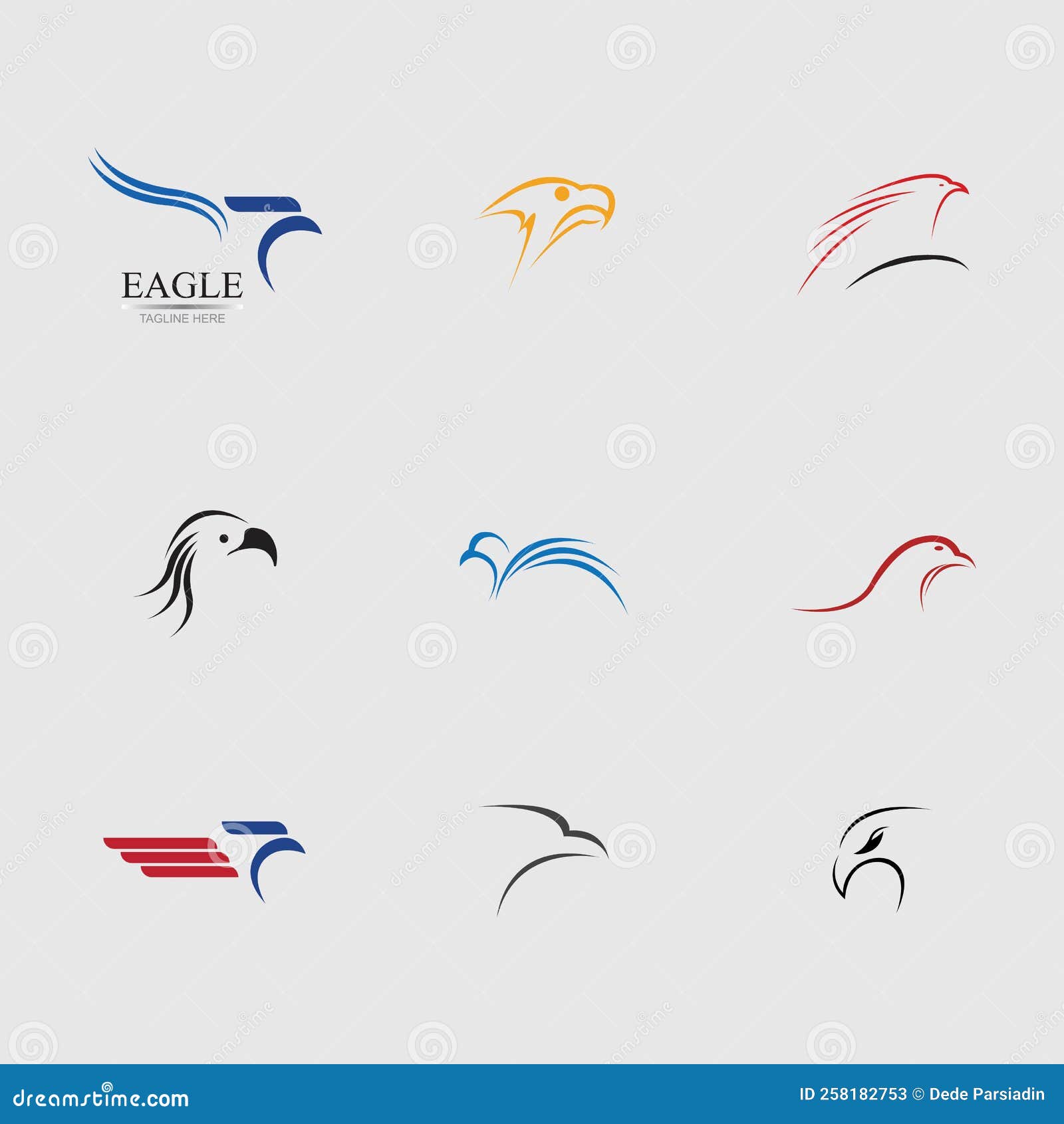 Eagle Logo Vector Illustration Design Template - Vector Stock Vector ...