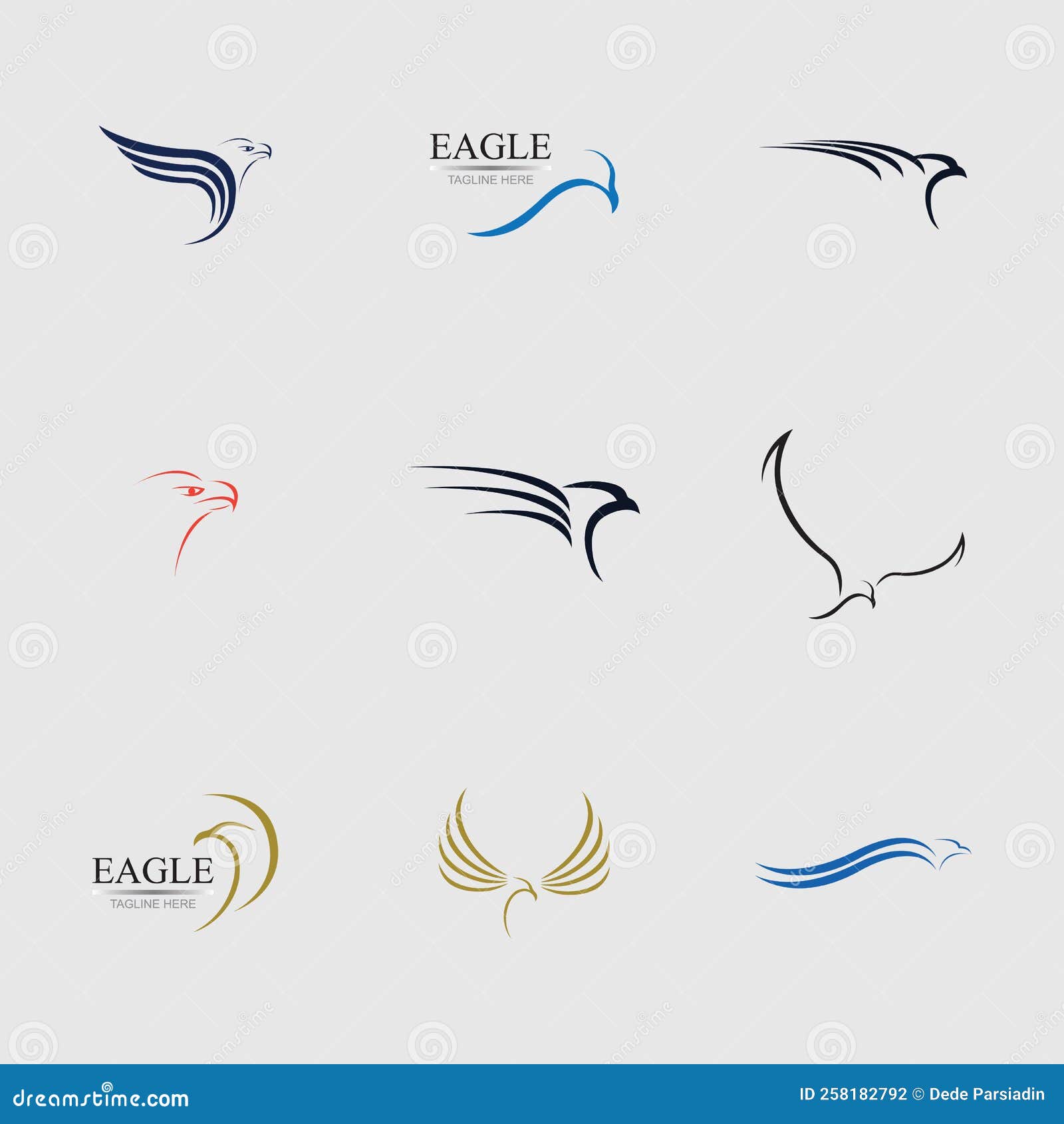 Eagle Logo Vector Illustration Design Template - Vector Stock Vector ...