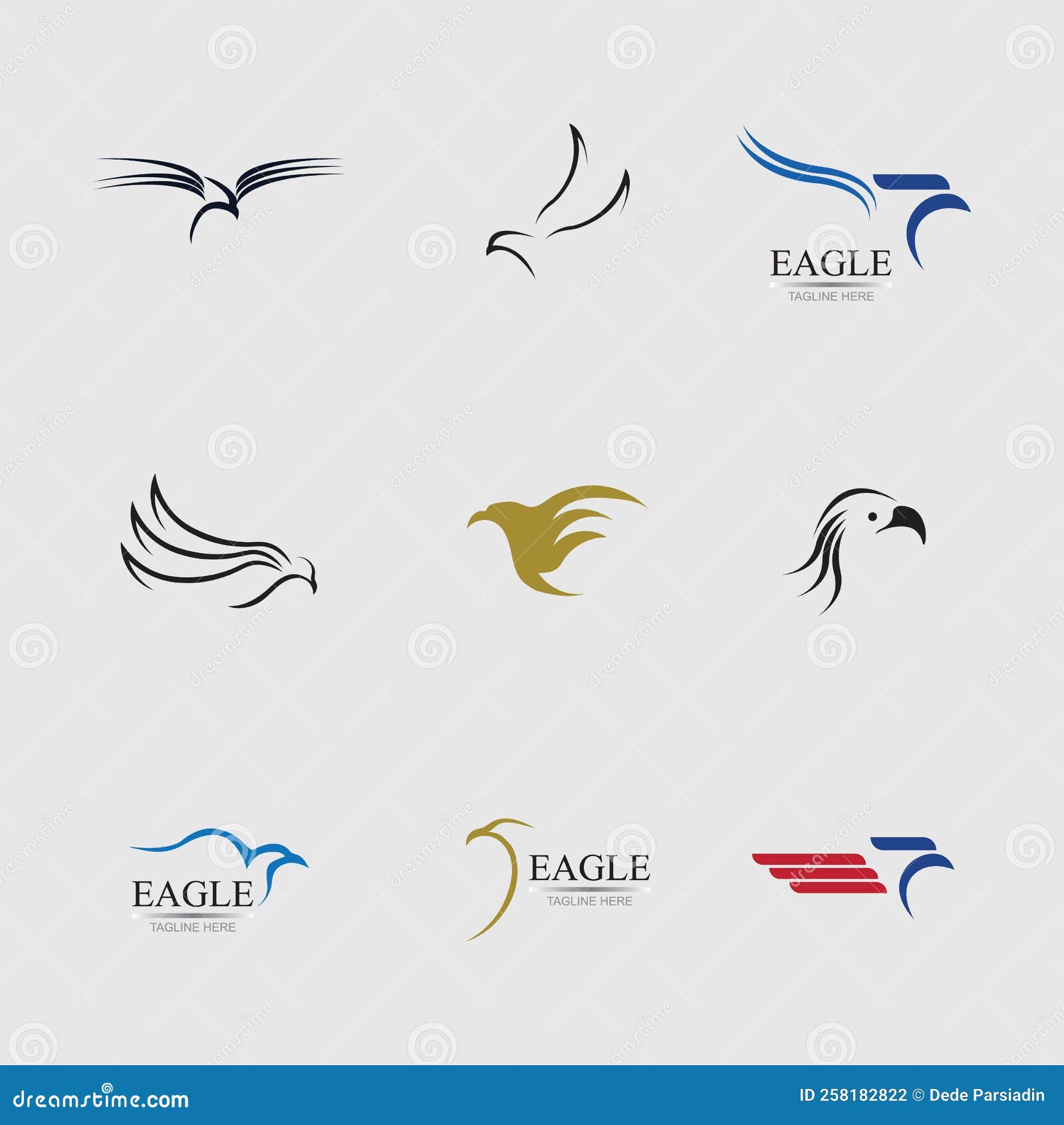Eagle Logo Vector Illustration Design Template - Vector Stock Vector ...