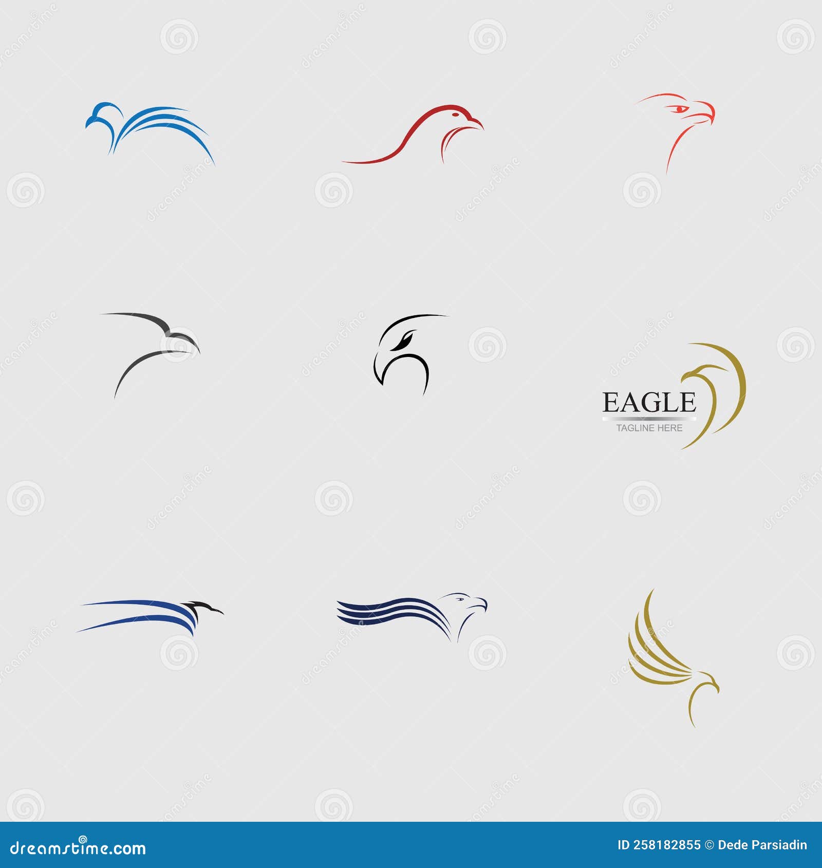 Eagle Logo Vector Illustration Design Template - Vector Stock Vector - Illustration of drawing ...