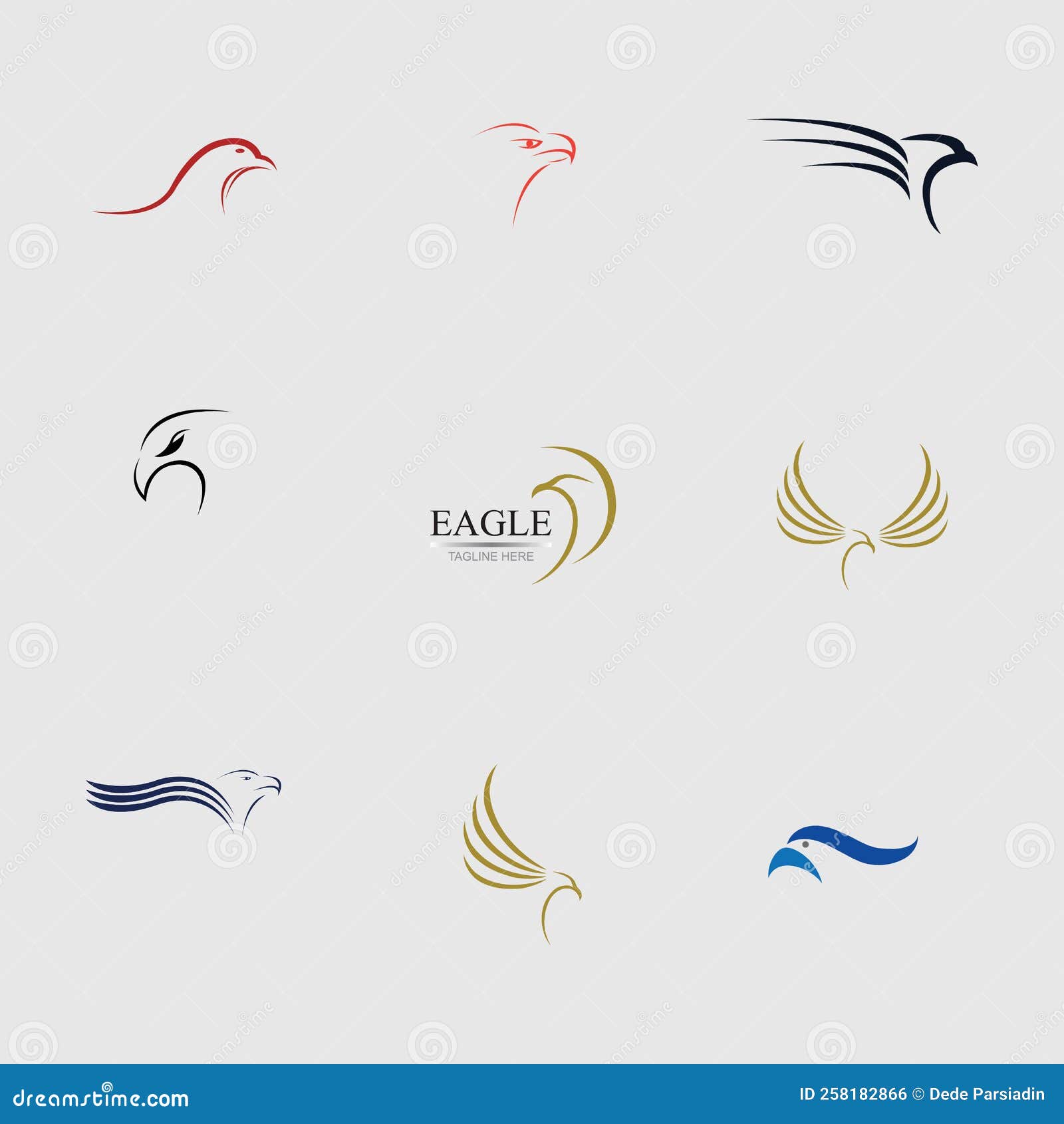 Eagle Logo Vector Illustration Design Template - Vector Stock Vector ...