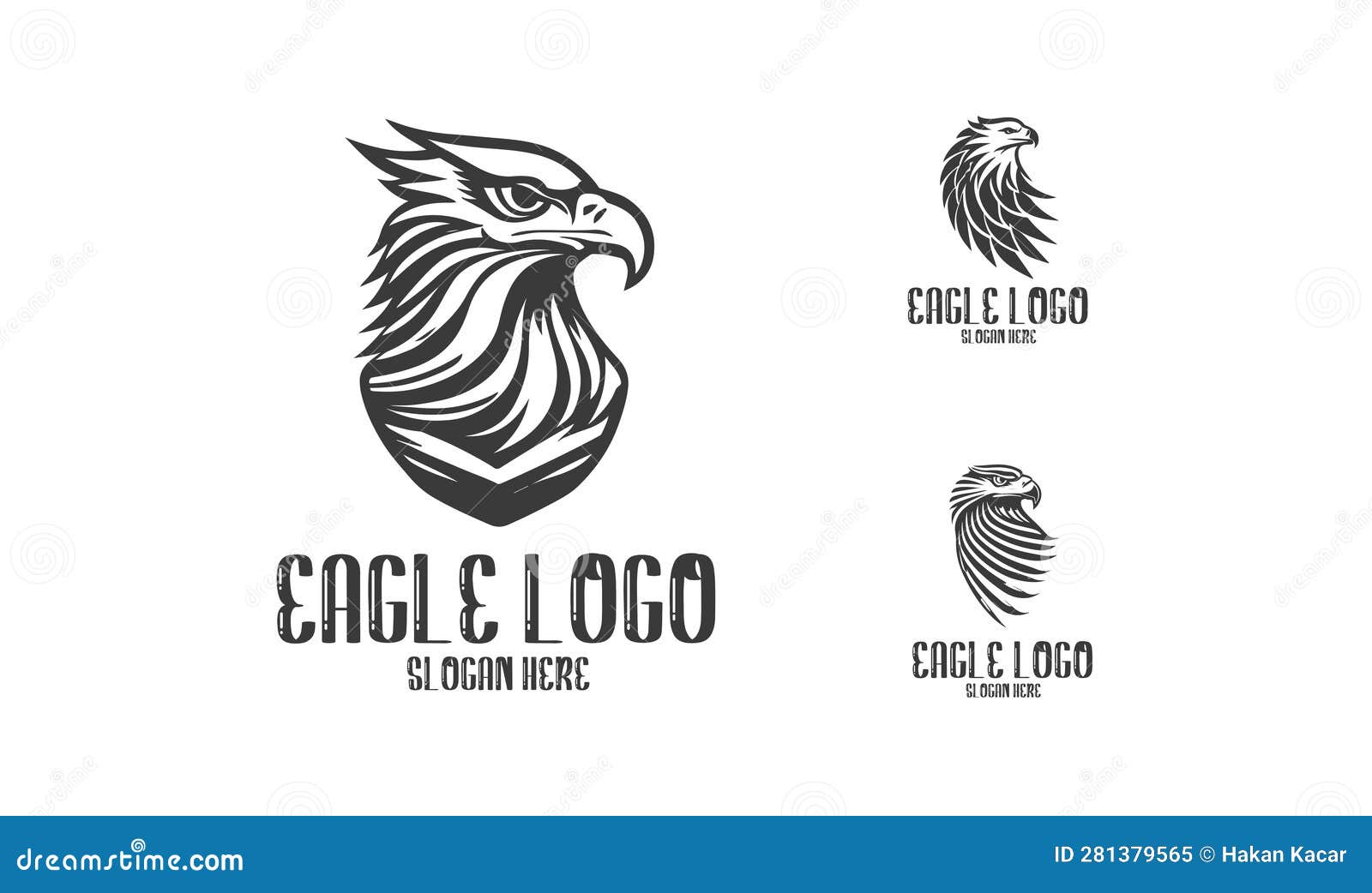 Eagle Logo Vector. Stylized Graphic Eagle Bird Logo Template Stock ...