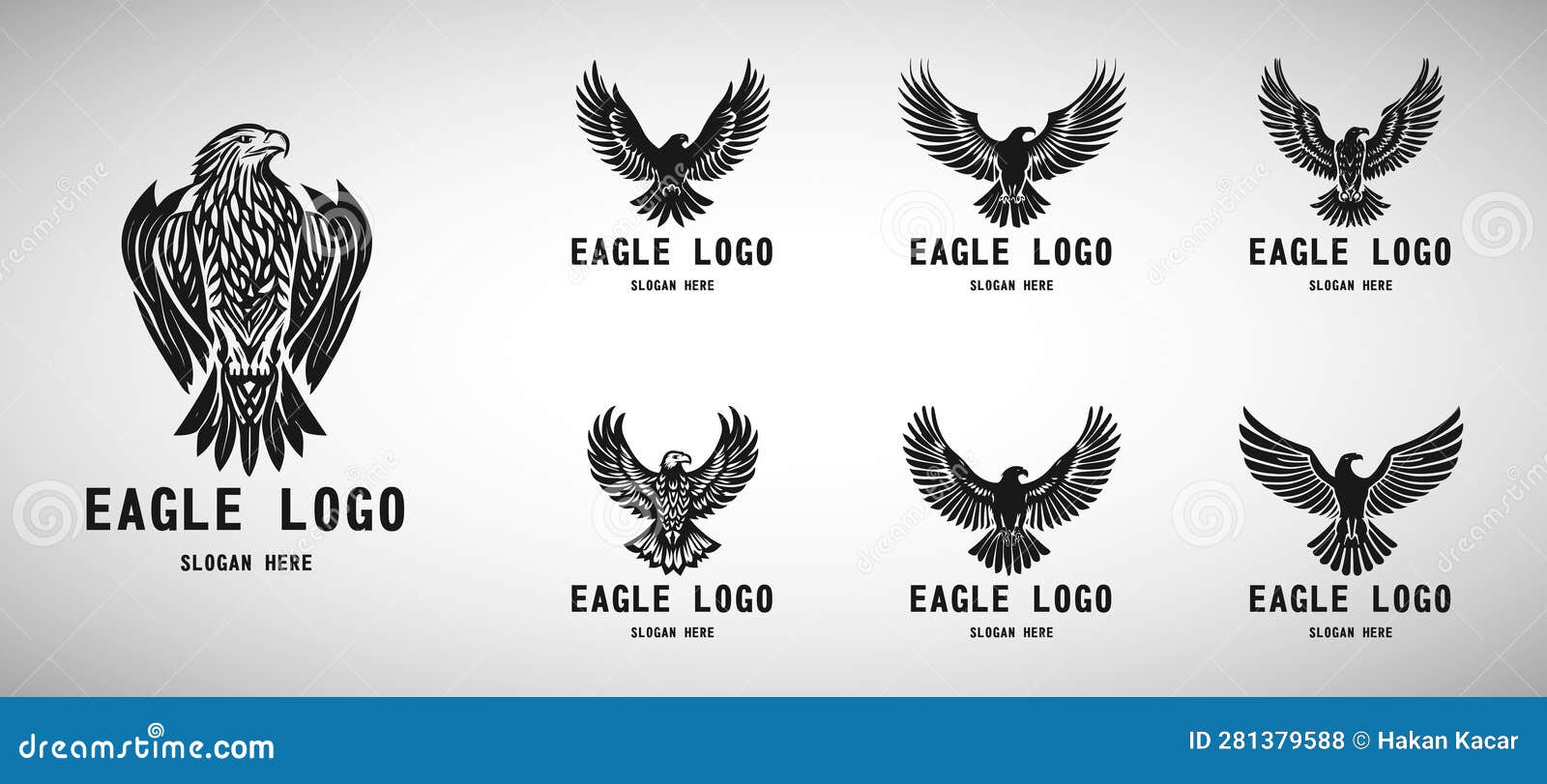 Eagle Logo Vector. Stylized Graphic Eagle Bird Logo Template Stock ...