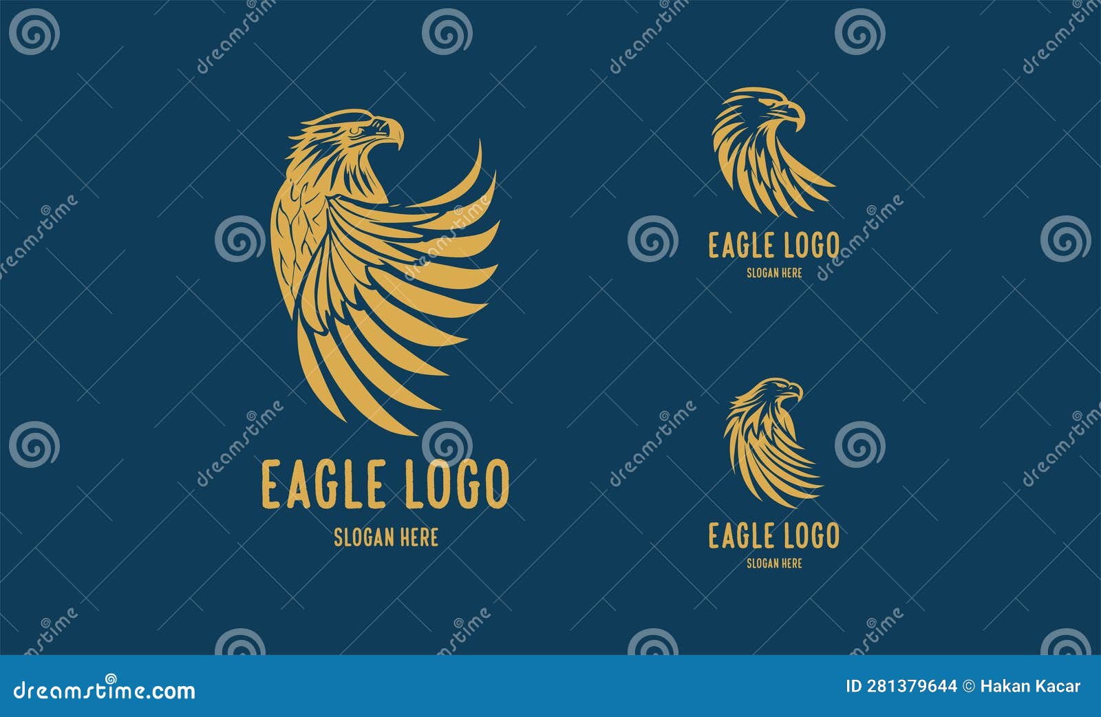 Eagle Logo Vector. Stylized Graphic Eagle Bird Logo Template Stock ...
