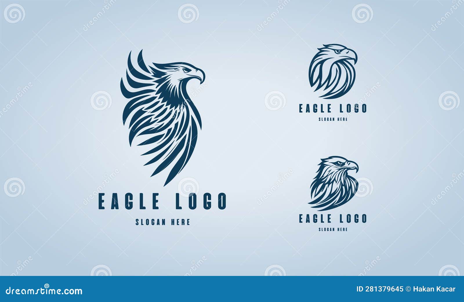 Eagle Logo Vector. Stylized Graphic Eagle Bird Logo Template Stock ...