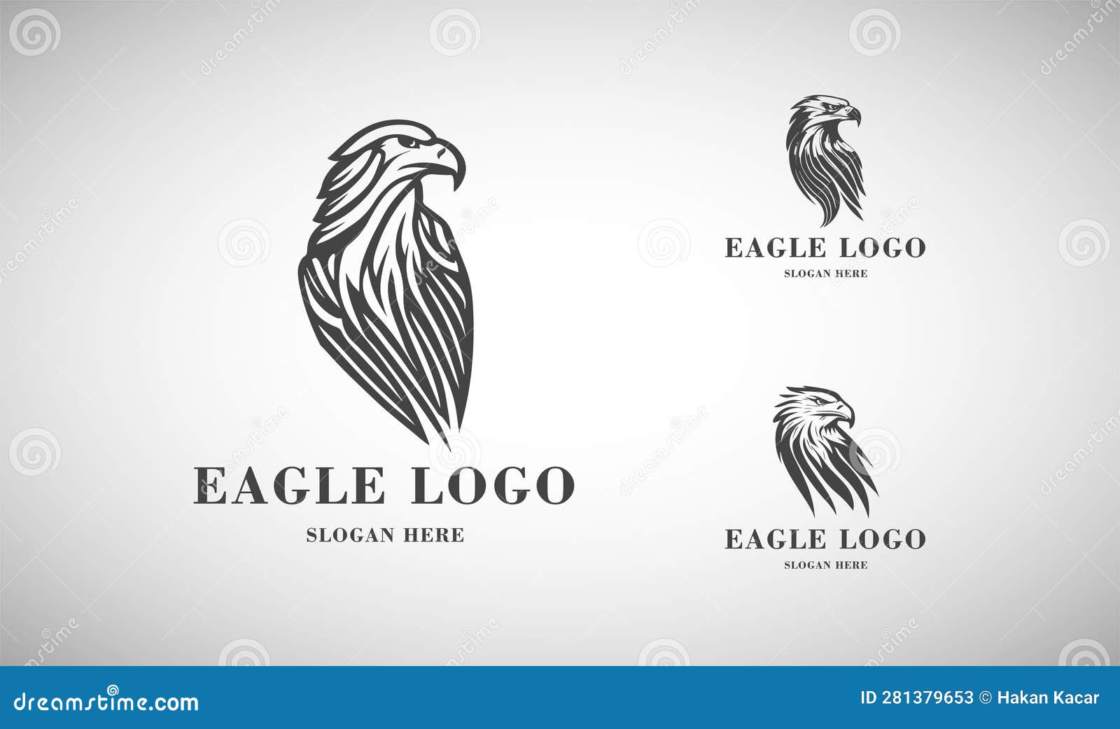 Eagle Logo Vector. Stylized Graphic Eagle Bird Logo Template Stock ...