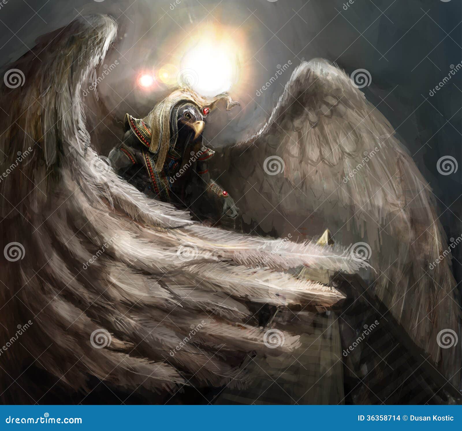 Eagle man stock illustration. Illustration of painting - 36358714