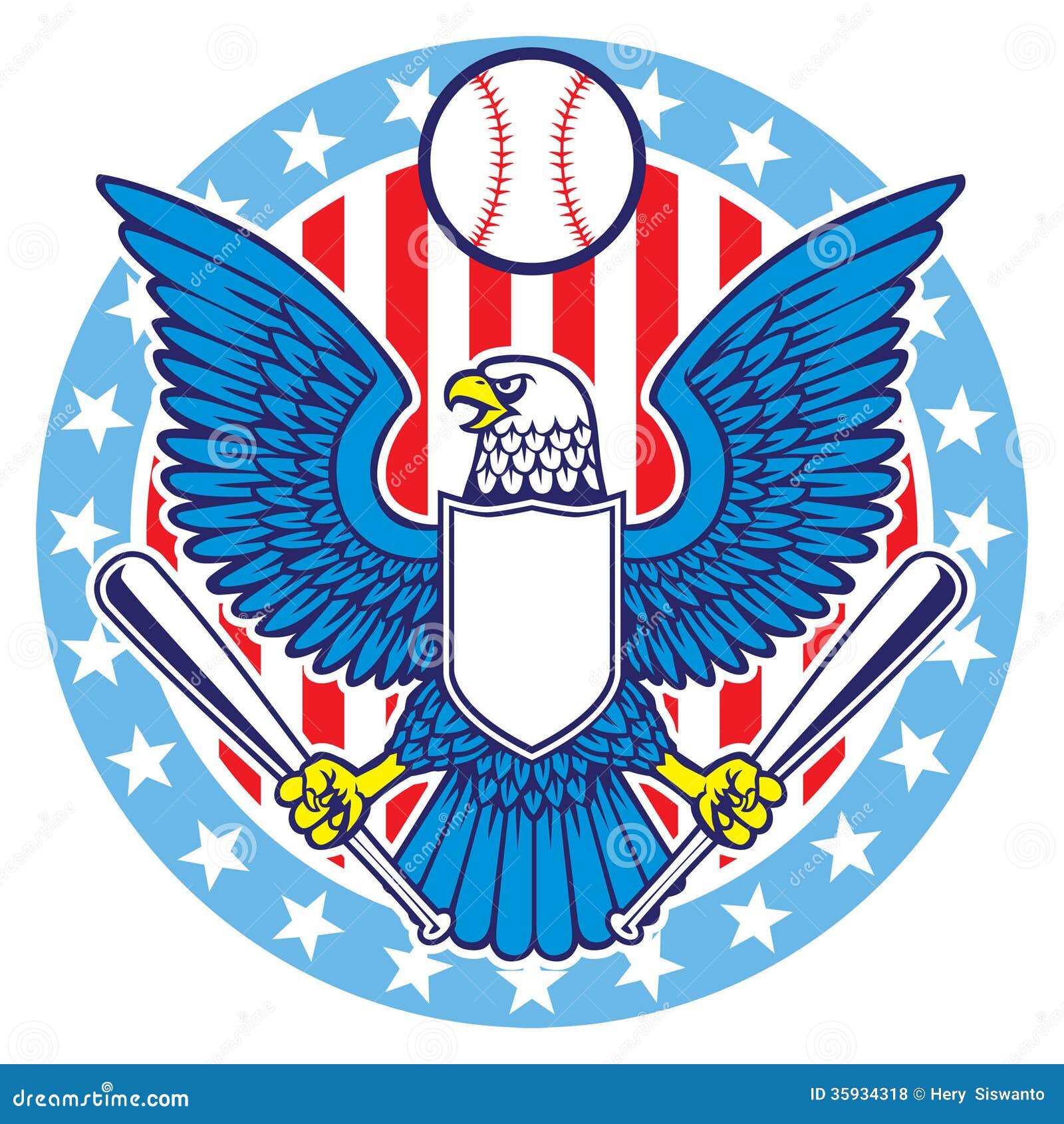 Eagle mascot of baseball stock vector. Illustration of play - 35934318