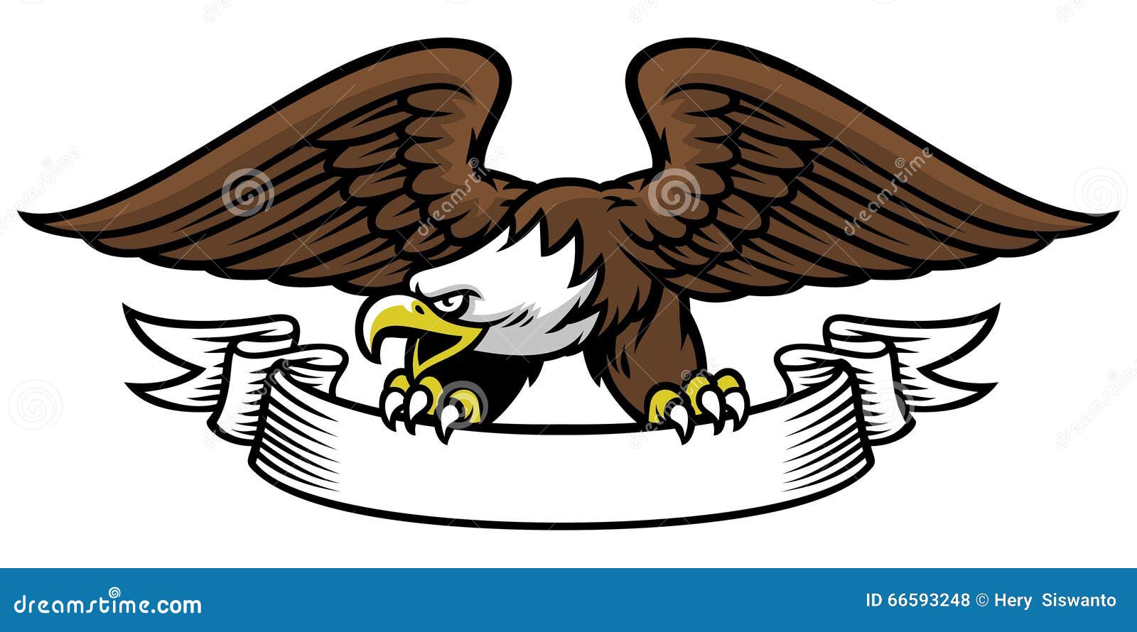 Eagle And Ribbon Emblem Set Vector Illustration | CartoonDealer.com ...