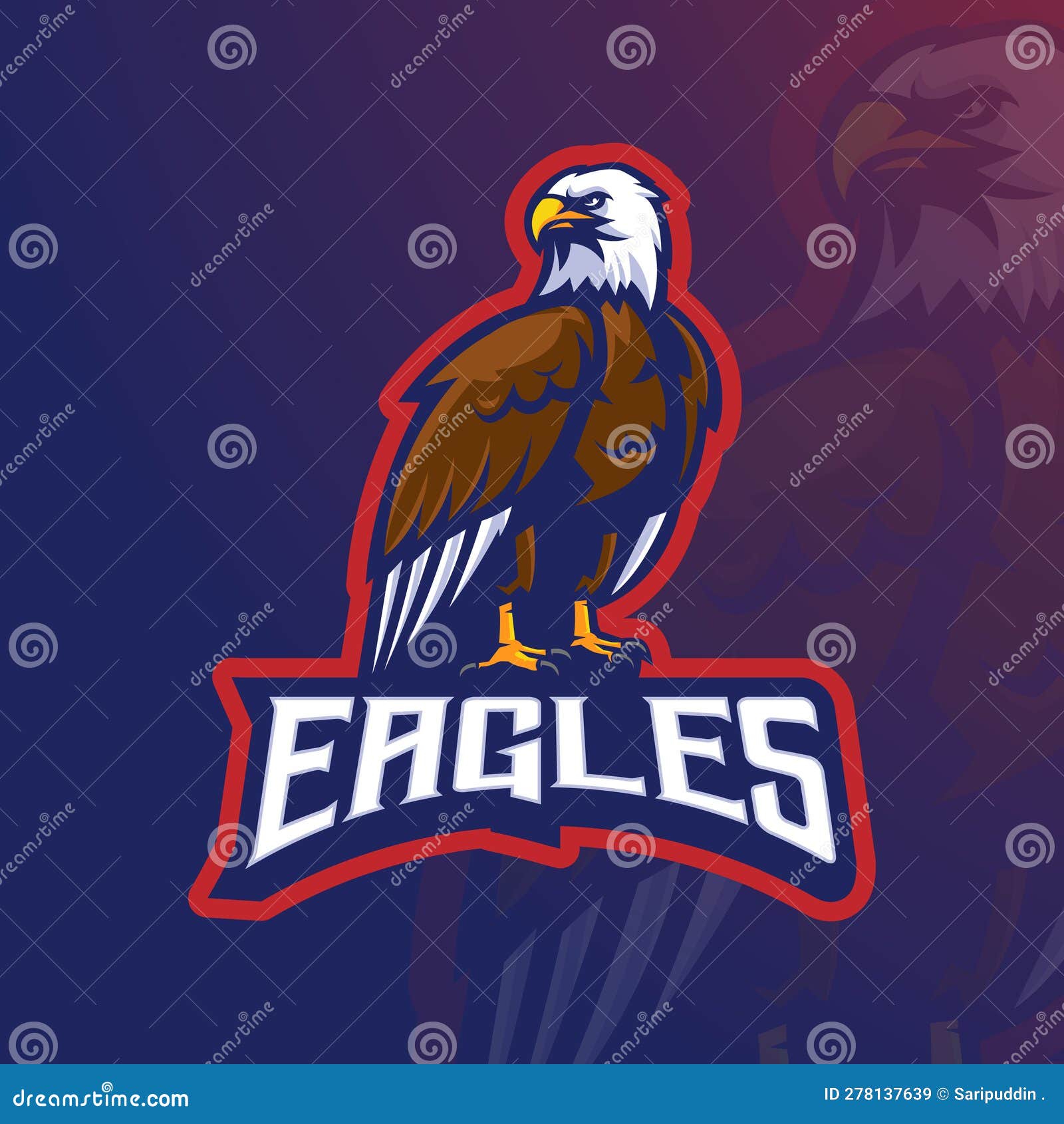 Eagle mascot logo stock vector. Illustration of vector - 278137639