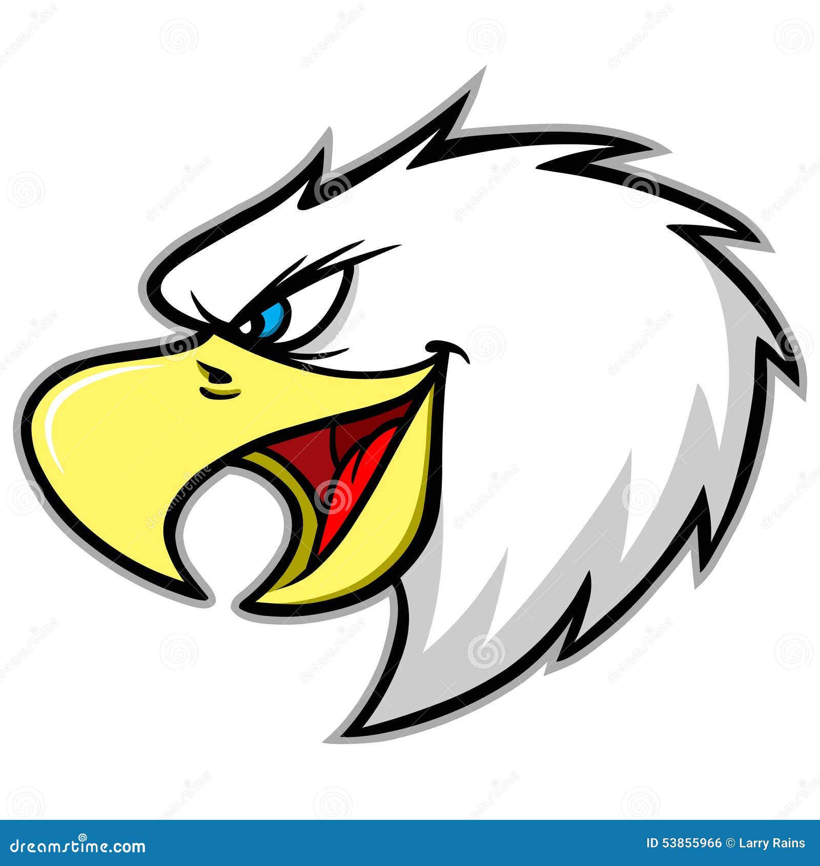Eagle Mascot Scream stock vector. Illustration of animal - 53855966